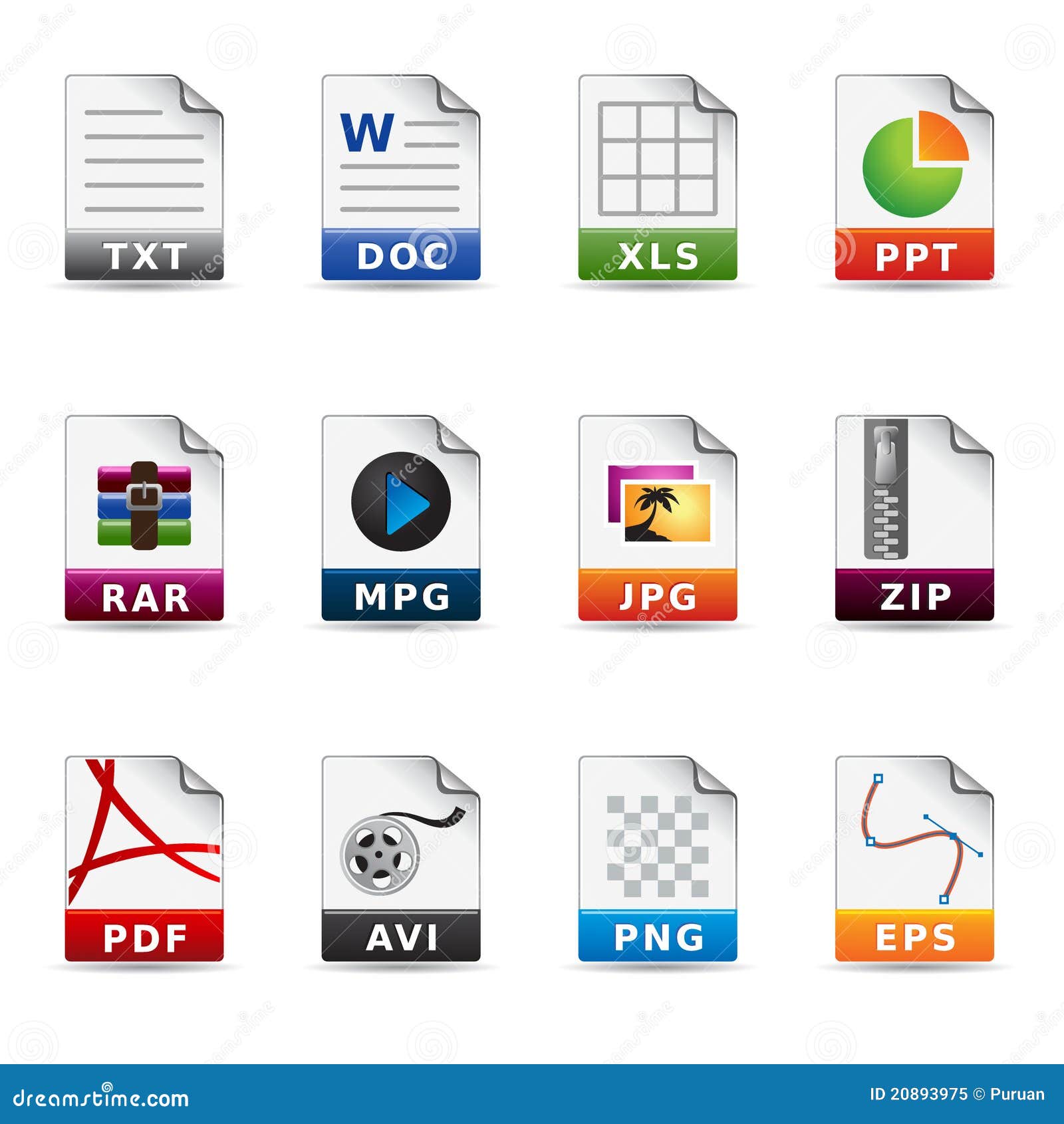 Graphismes De Web - Types De Fichier Illustration de Vecteur ...