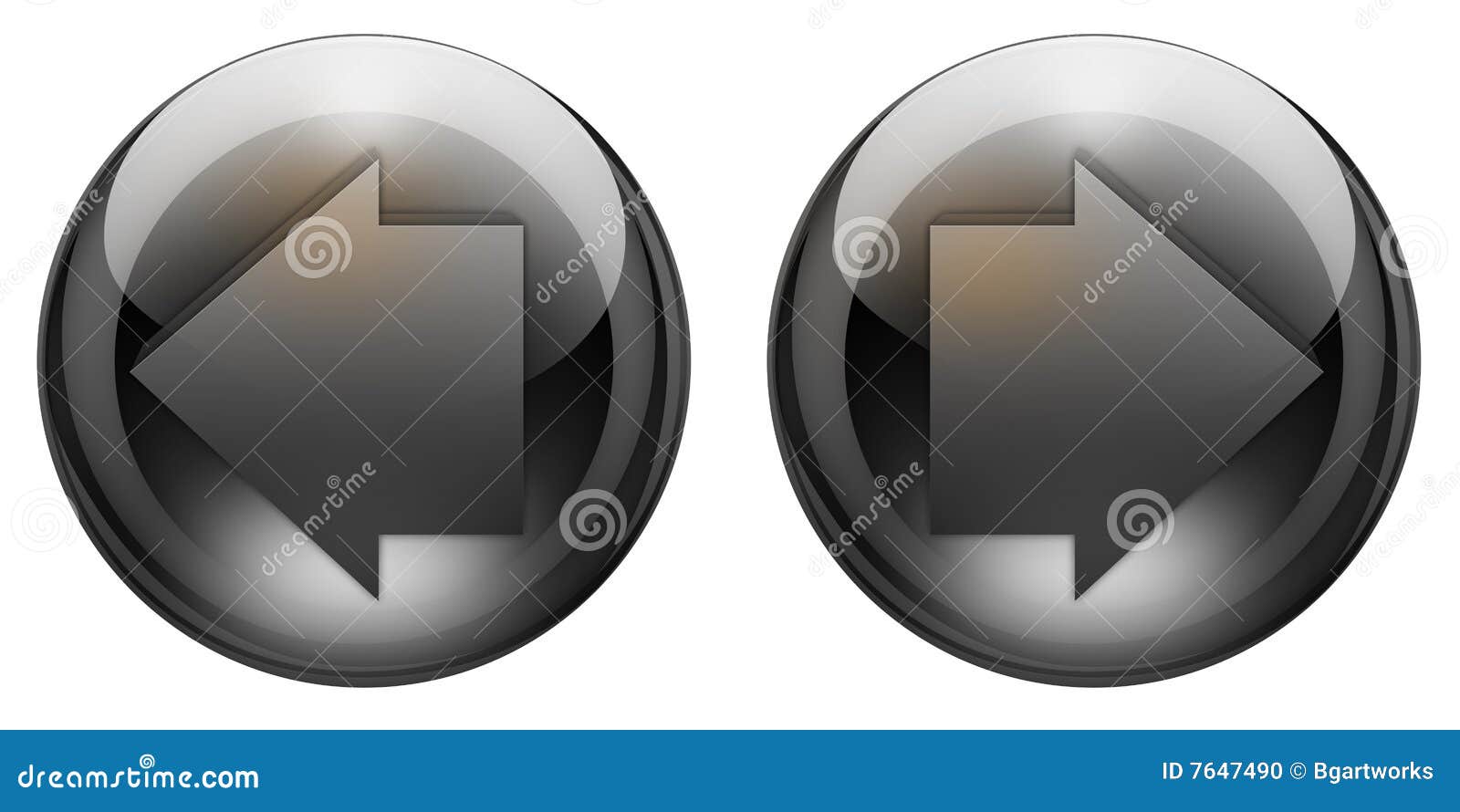 Graphite arrow buttons stock illustration. Illustration of browser ...