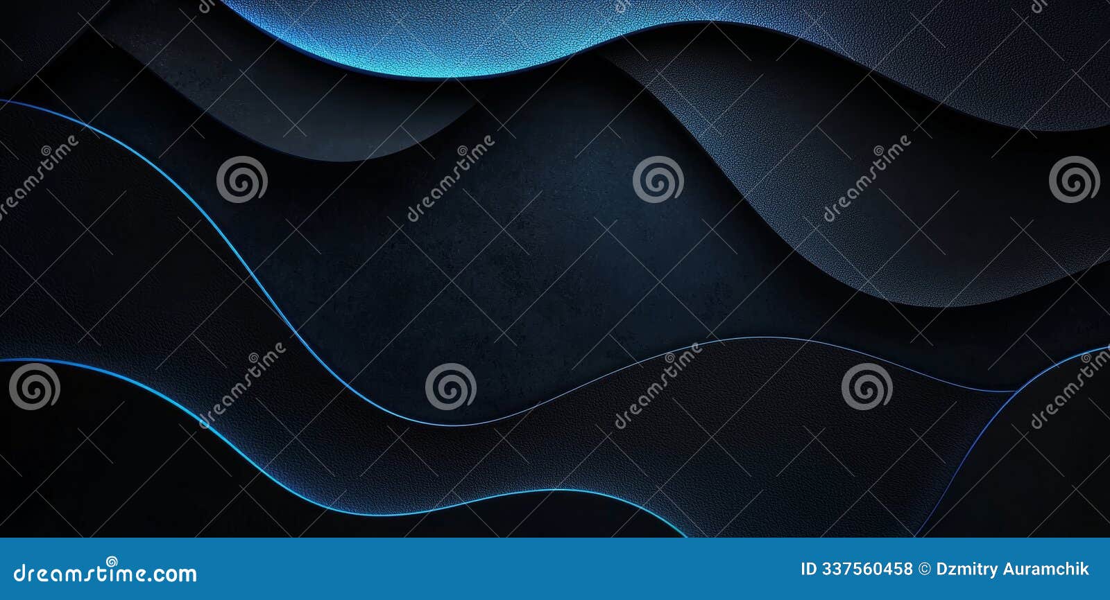 Graphite Background with Light Blue Waves Abstract Banner Poster Cover ...