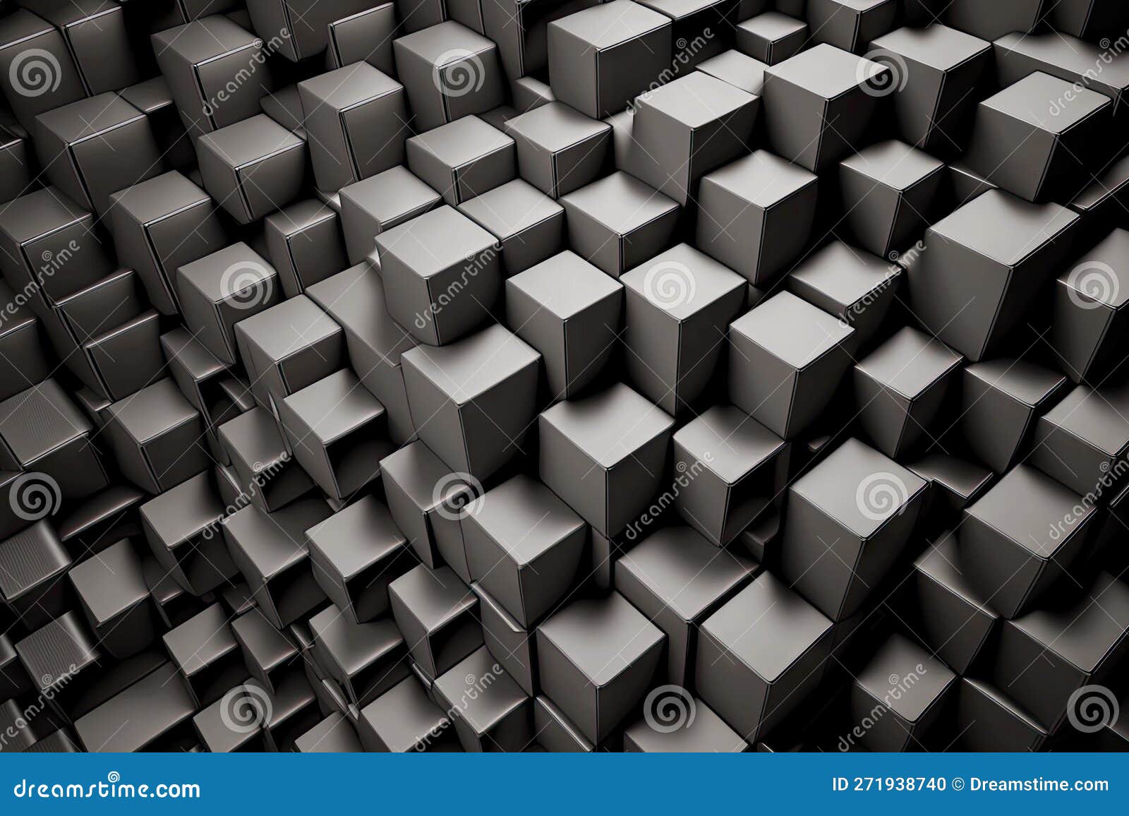 Graphite Black 3d Render Abstract Geometric Background from Convex ...