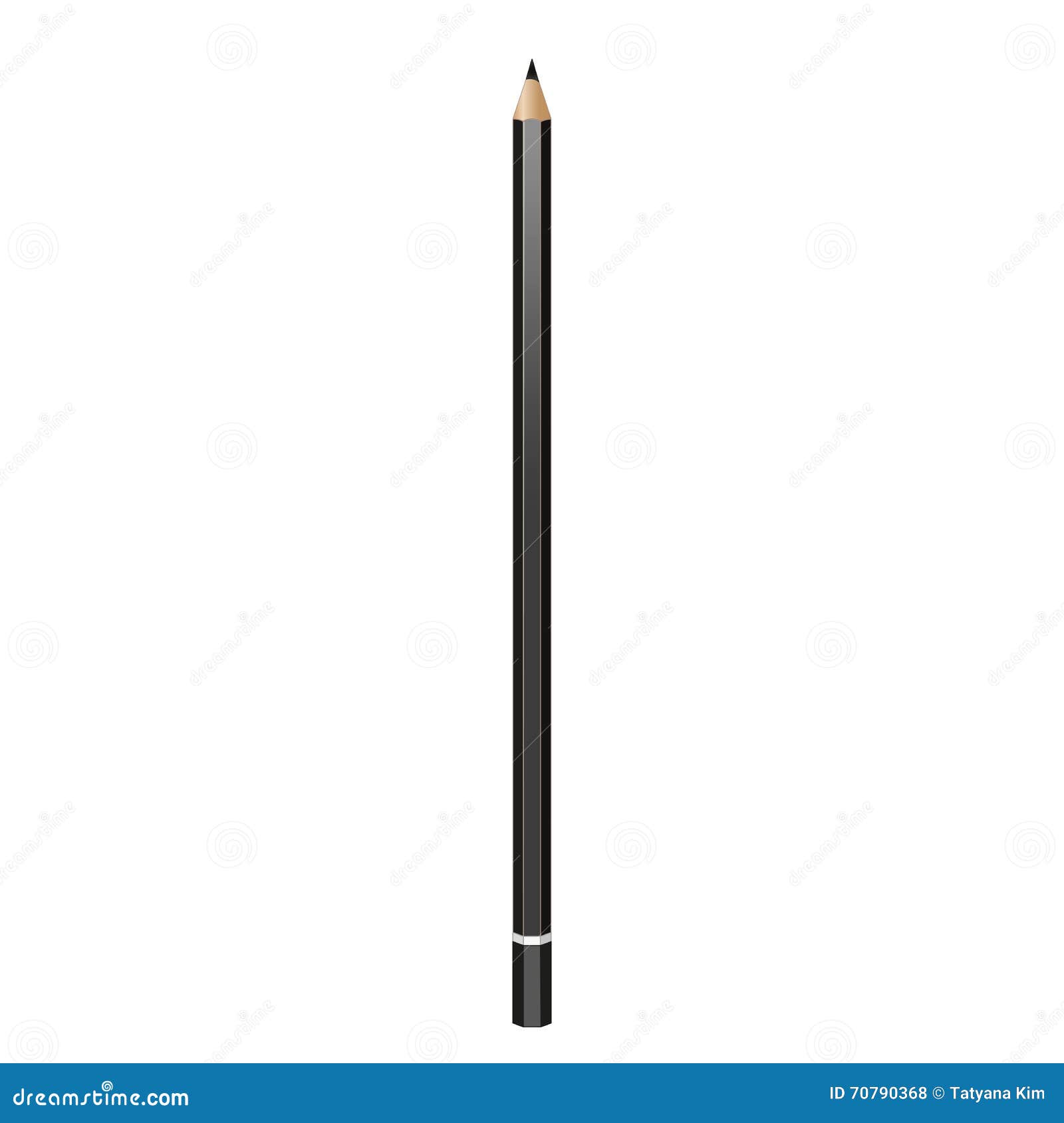 Graphite black pencil. stock illustration. Illustration of isolated ...