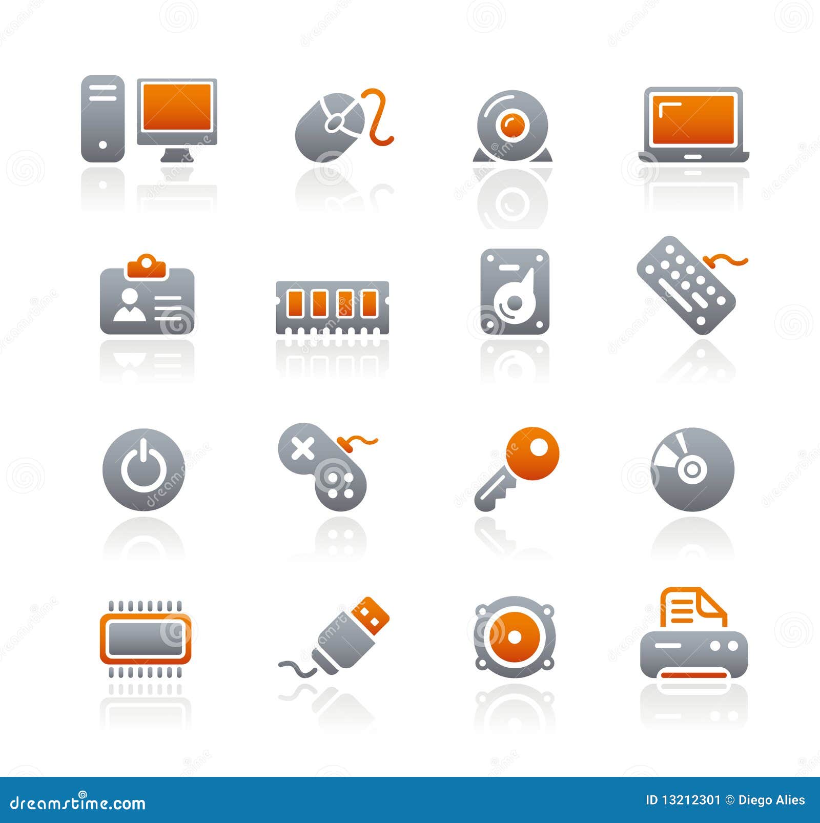 Graphite Icons // Computer & Devices Stock Vector - Illustration of ...