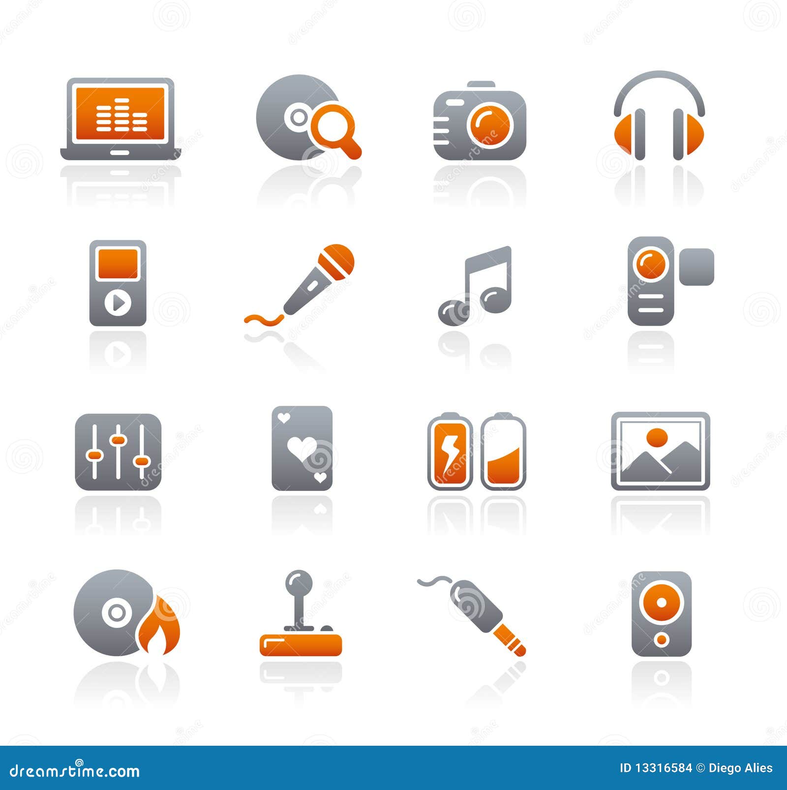 Graphite Icons // Media & Entertainment Stock Vector - Illustration of ...