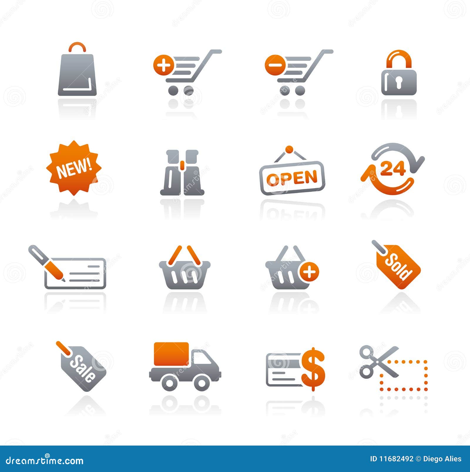Graphite Icons // Shopping stock vector. Illustration of basket - 11682492