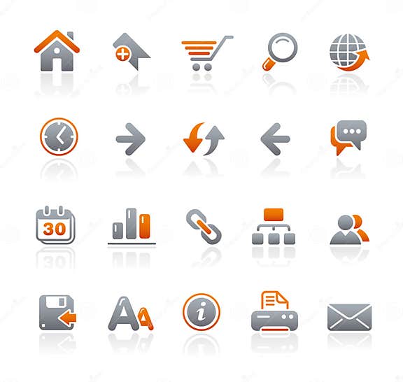 Graphite Icons // Web Site stock vector. Illustration of disk - 11587638