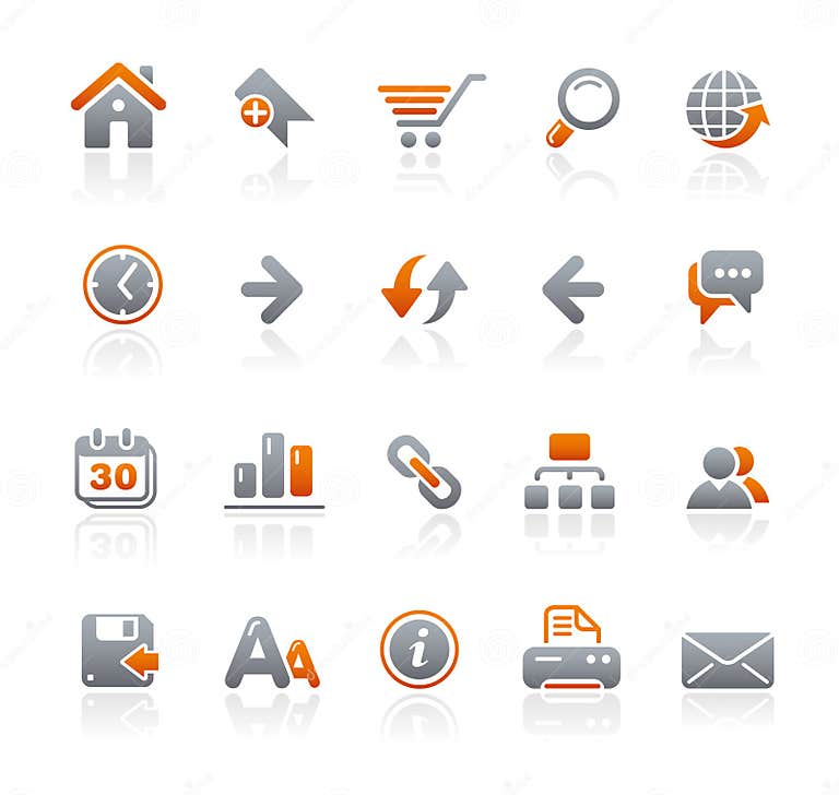 Graphite Icons // Web Site stock vector. Illustration of disk - 11587638