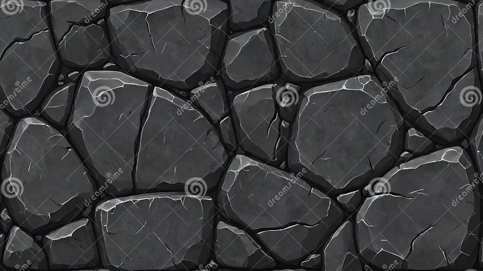 Graphite Stone Mosaic Pattern Seamless Texture Stock Illustration ...