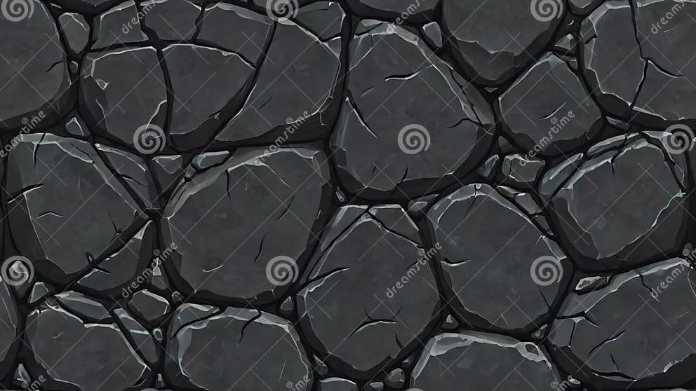 Graphite Stone Mosaic Pattern Seamless Texture Stock Illustration ...