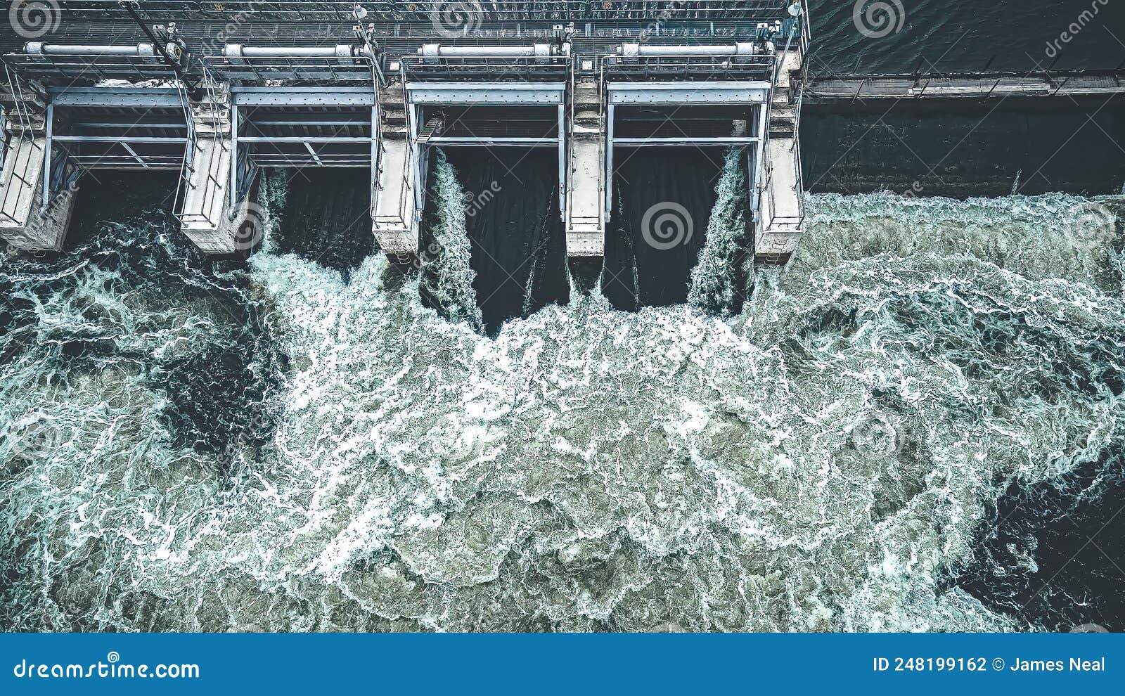 Graphite Themed View of Dam in Spring Stock Photo - Image of spring ...