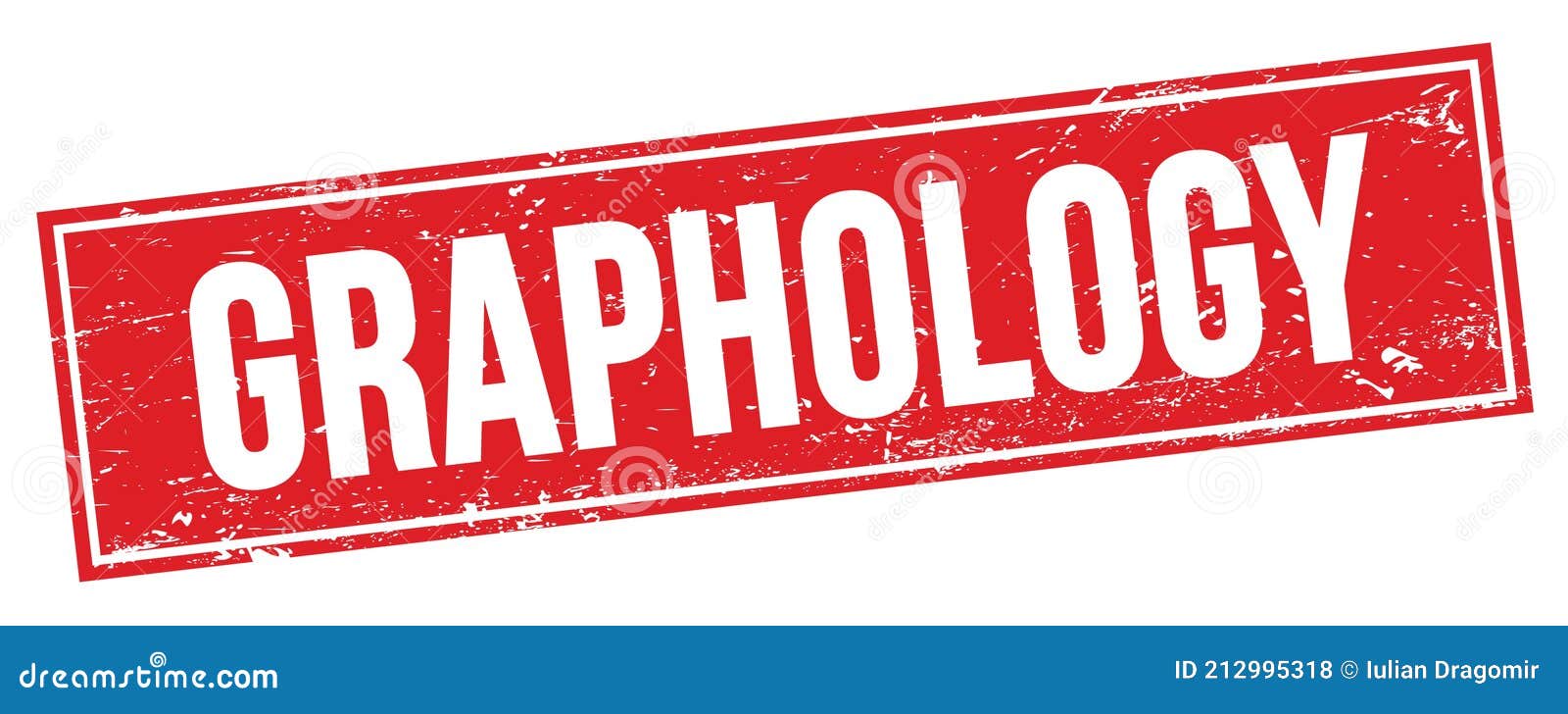 GRAPHOLOGY Text on Red Grungy Rectangle Stamp Stock Illustration ...