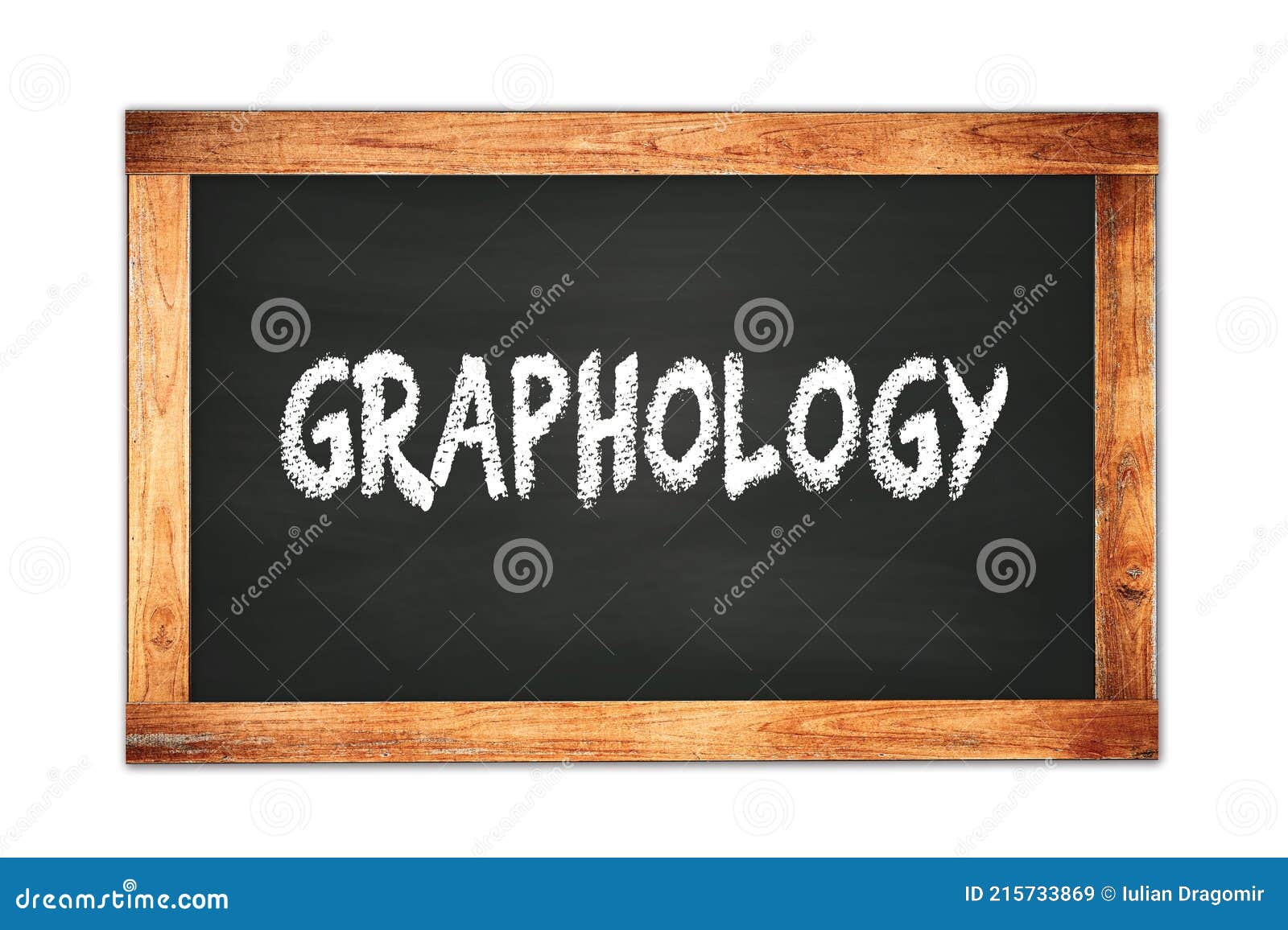 GRAPHOLOGY Text Written on Wooden Frame School Blackboard Stock ...