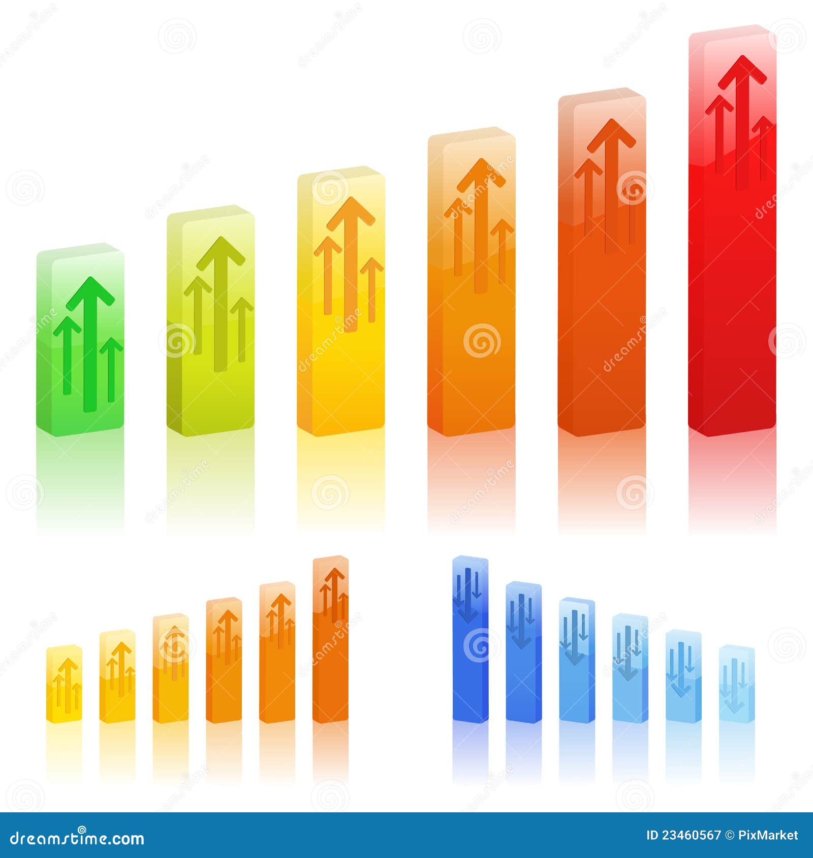 Bar Graphs - Descending - Perspective View Stock Photo | CartoonDealer ...