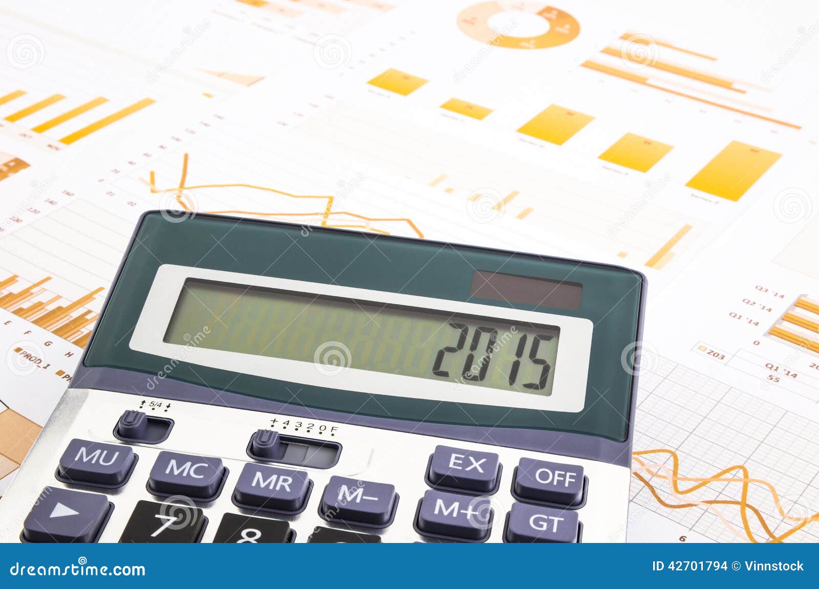 Graphs Background with 2015 Number on Calculator Stock Photo - Image of ...