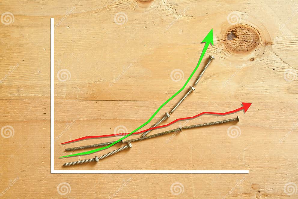 Graphs Chart Showing Comparison Stock Photo - Image of building ...