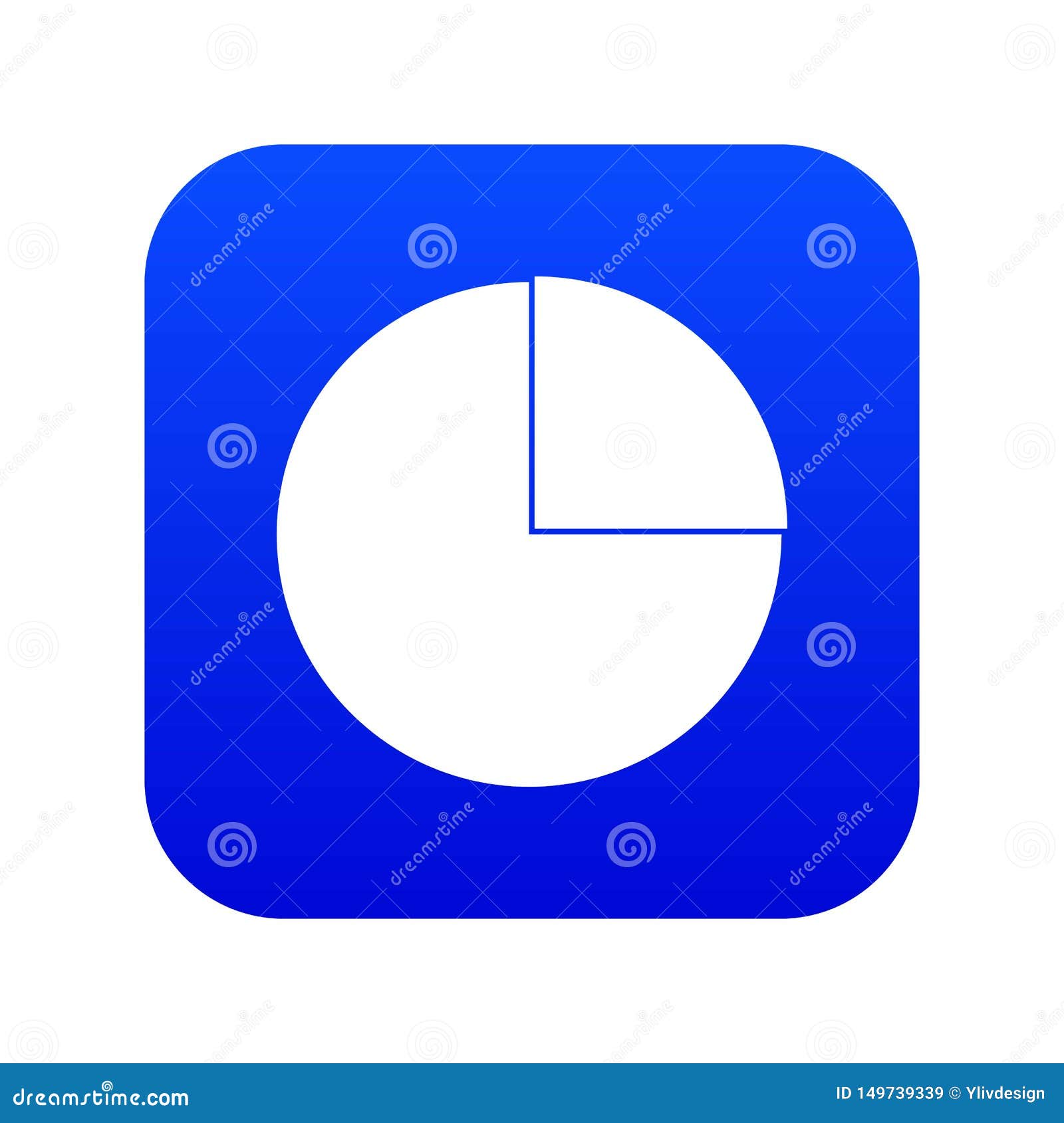 Graphs Chart Statistic Icon Digital Blue Stock Vector - Illustration of ...