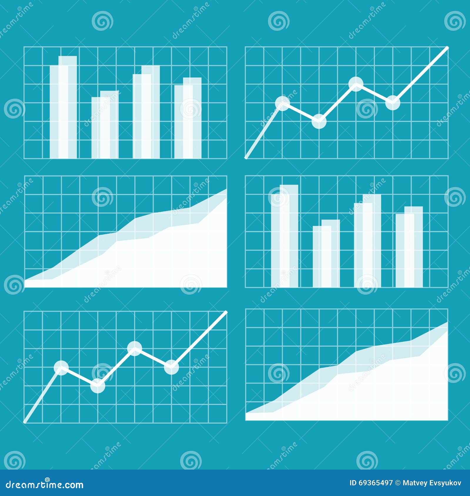 Graphs and charts stock illustration. Illustration of concept - 69365497