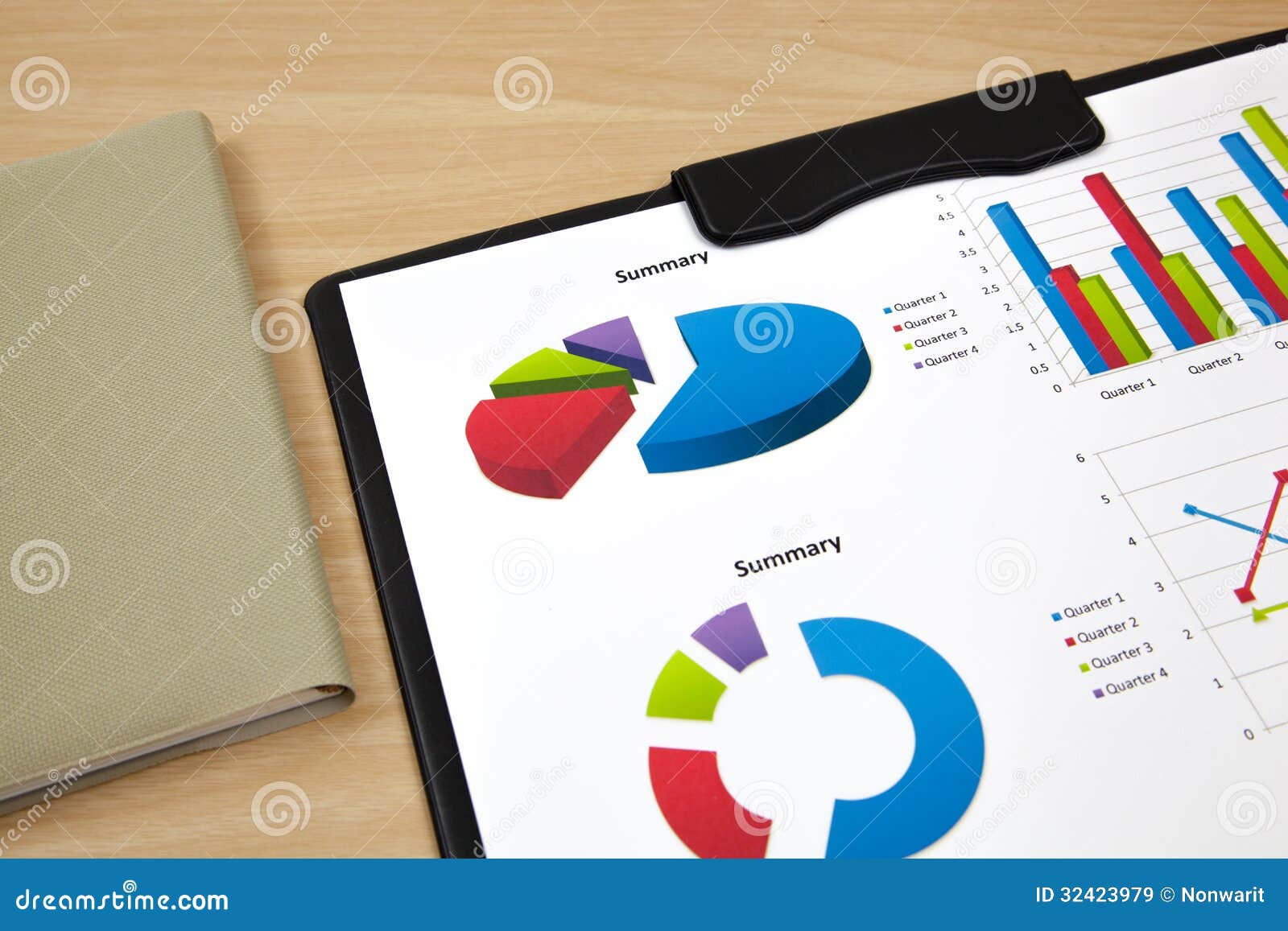 Graphs and charts report stock image. Image of report - 32423979