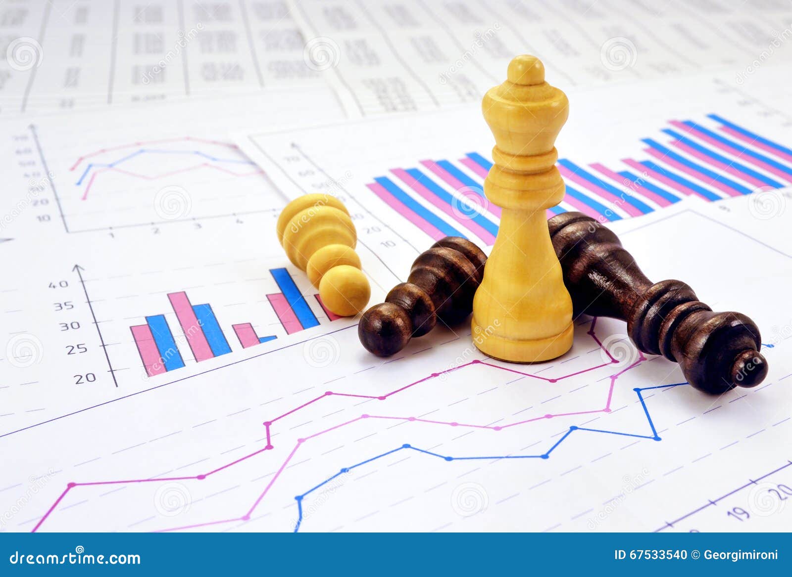 Graphs and chess stock photo. Image of diagram, decline - 67533540