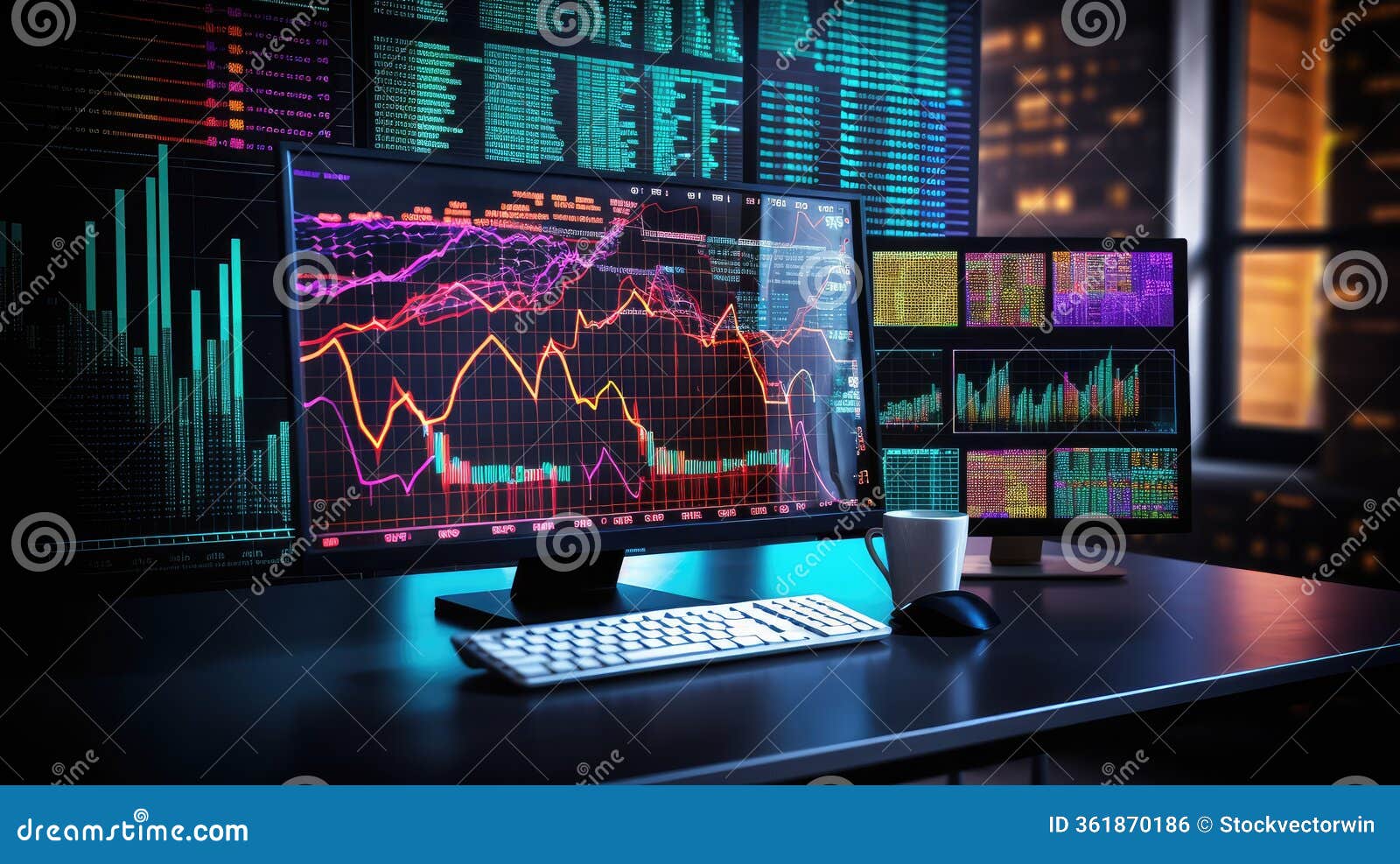 Graphs computer data stock illustration. Illustration of scalability ...
