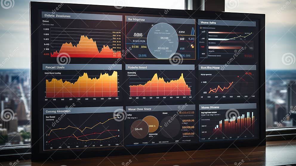 Graphs data display stock photo. Image of metrics, engagement - 361458222