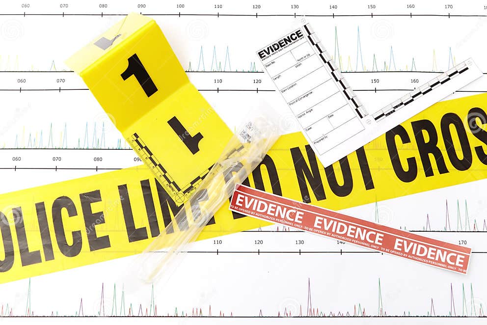 Graphs of DNA Analyse from Forensic Lab Stock Image - Image of ...