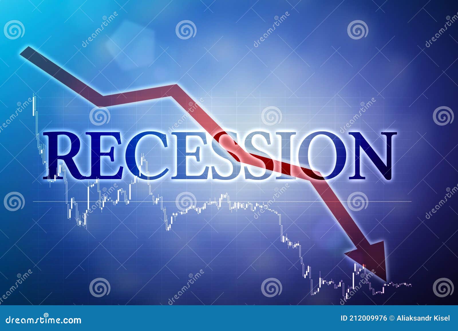 Graphs of Economic Decline. World Recession Stock Photo - Image of ...