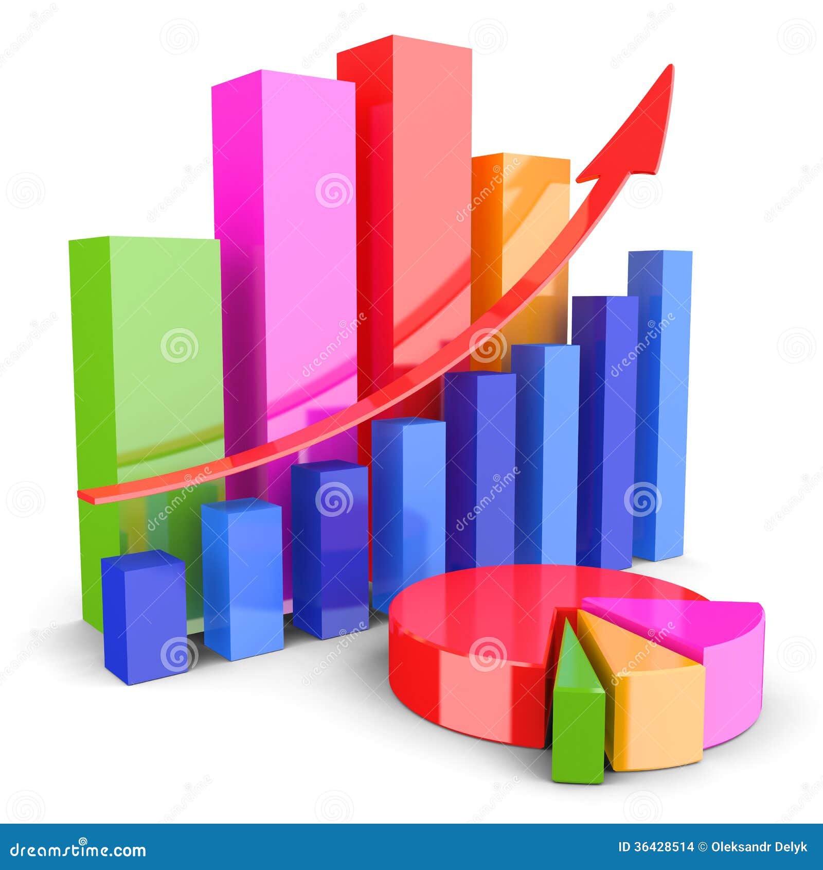 Graphs of Financial Analysis Stock Illustration - Illustration of ...