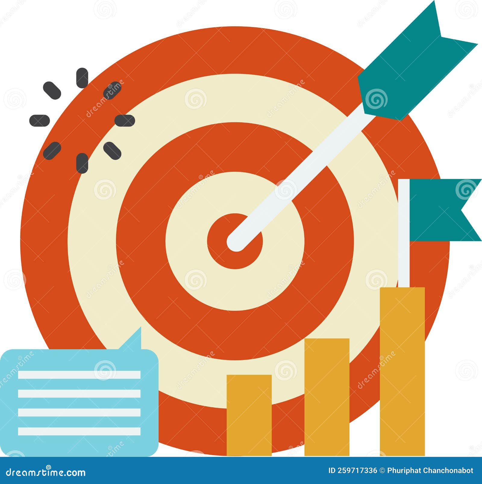 Graphs and Goals Illustration in Minimal Style Stock Vector ...