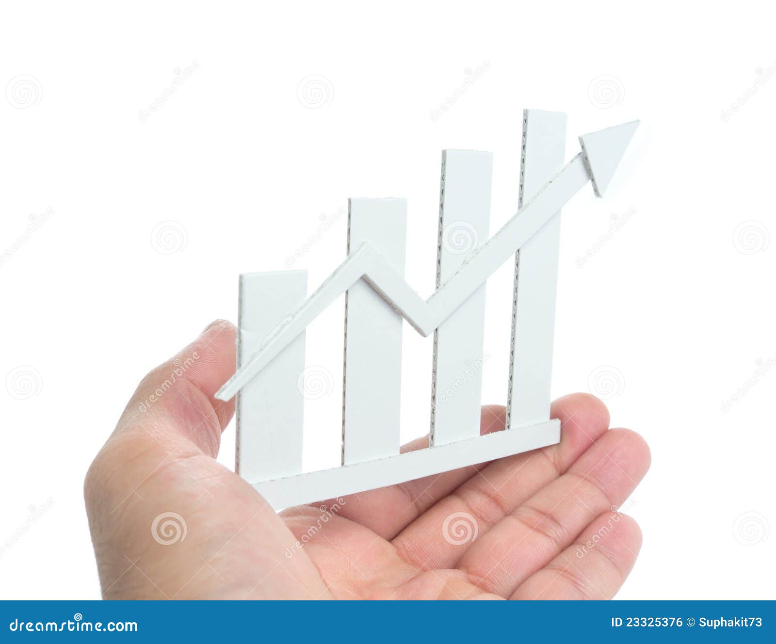Graphs on the hands. stock photo. Image of income, earning - 23325376