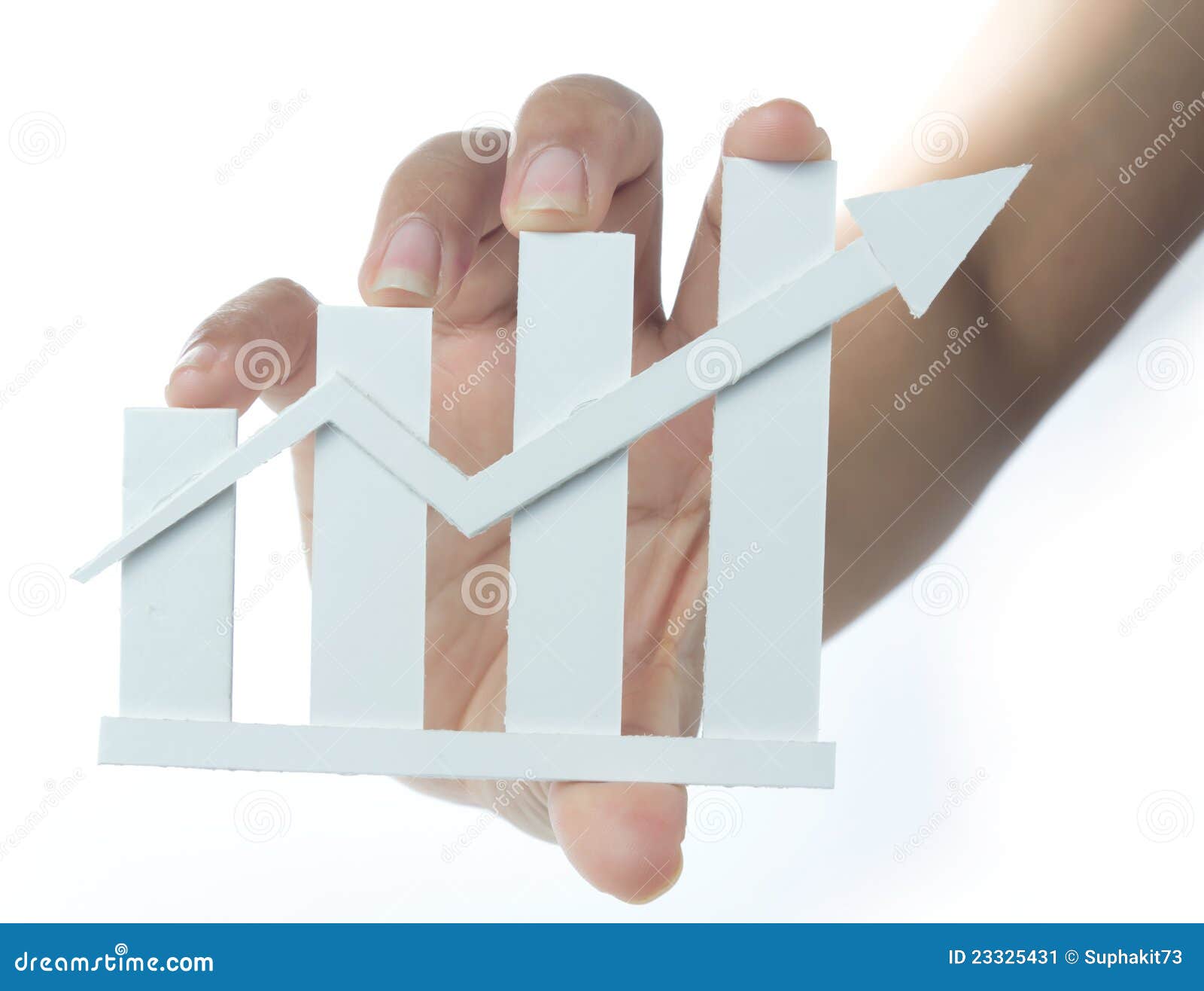 Graphs on the hands. stock image. Image of achievement - 23325431