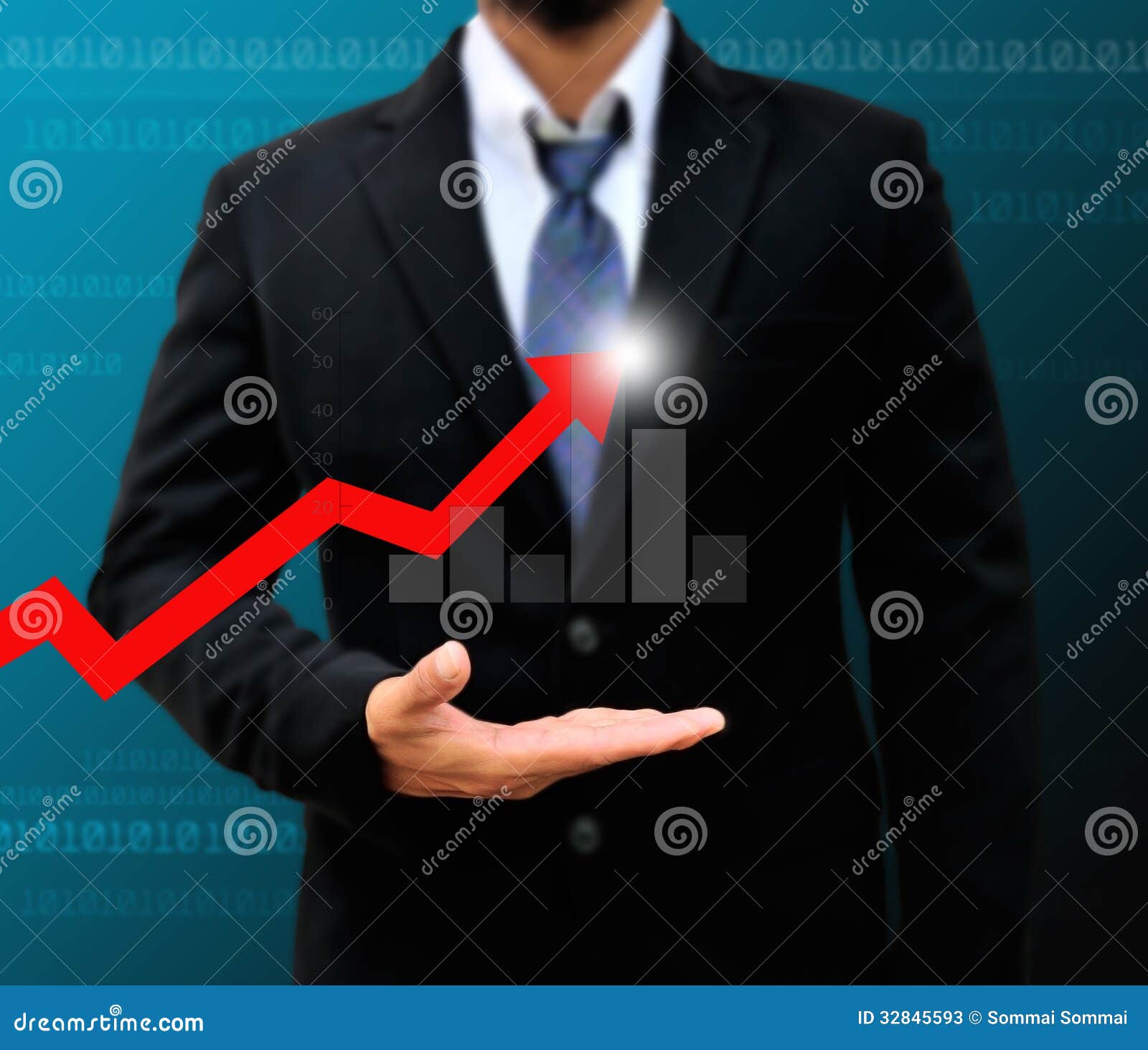 Graphs on the hands stock image. Image of diagram, increase - 32845593