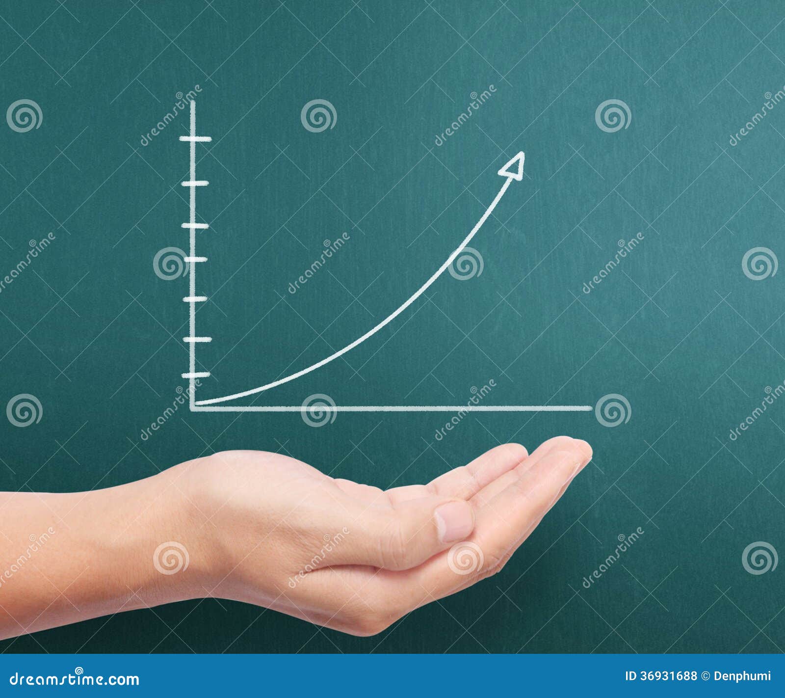 Graphs on the hands stock illustration. Illustration of financial ...