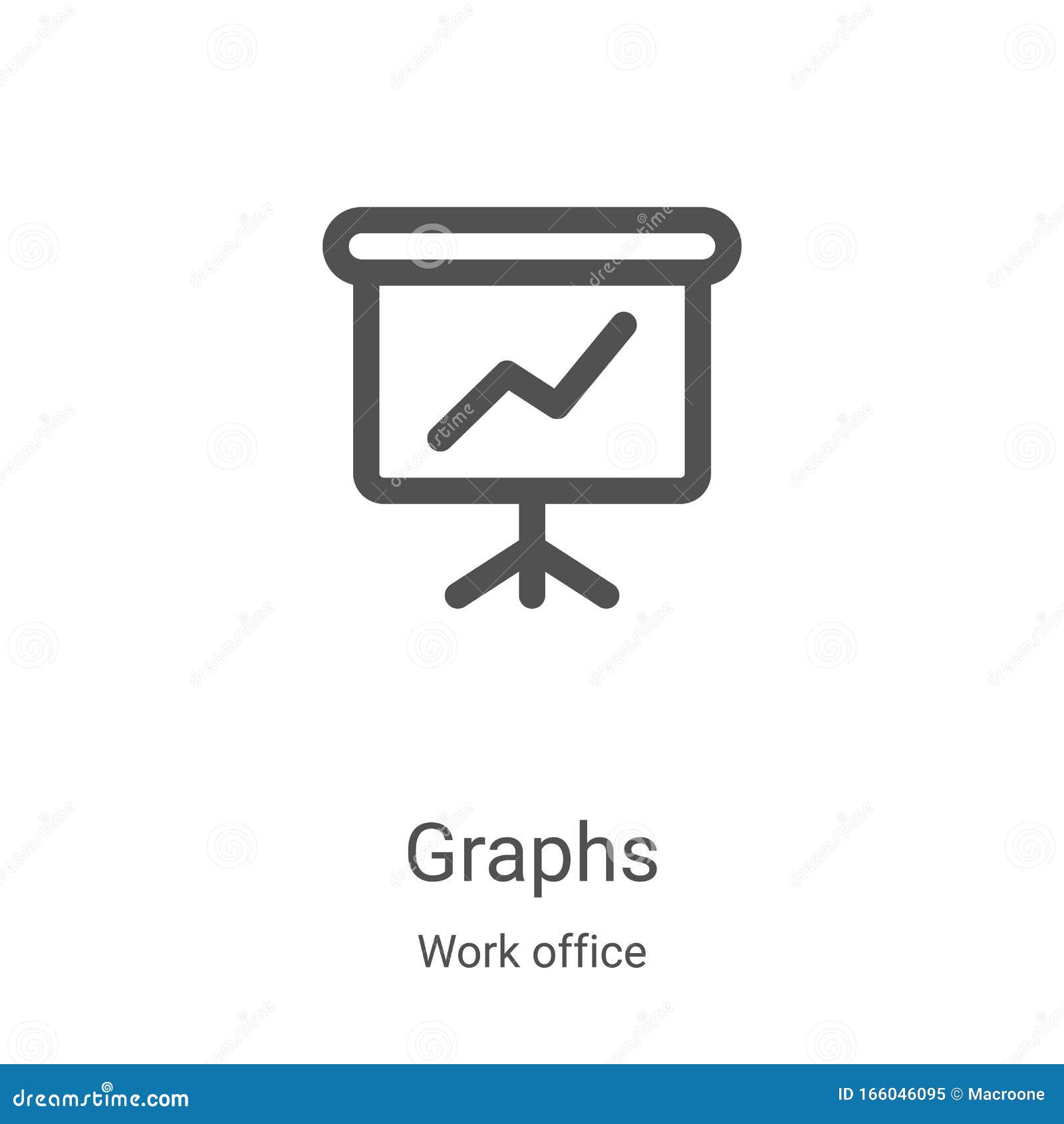 Graphs Icon Vector from Work Office Collection. Thin Line Graphs ...
