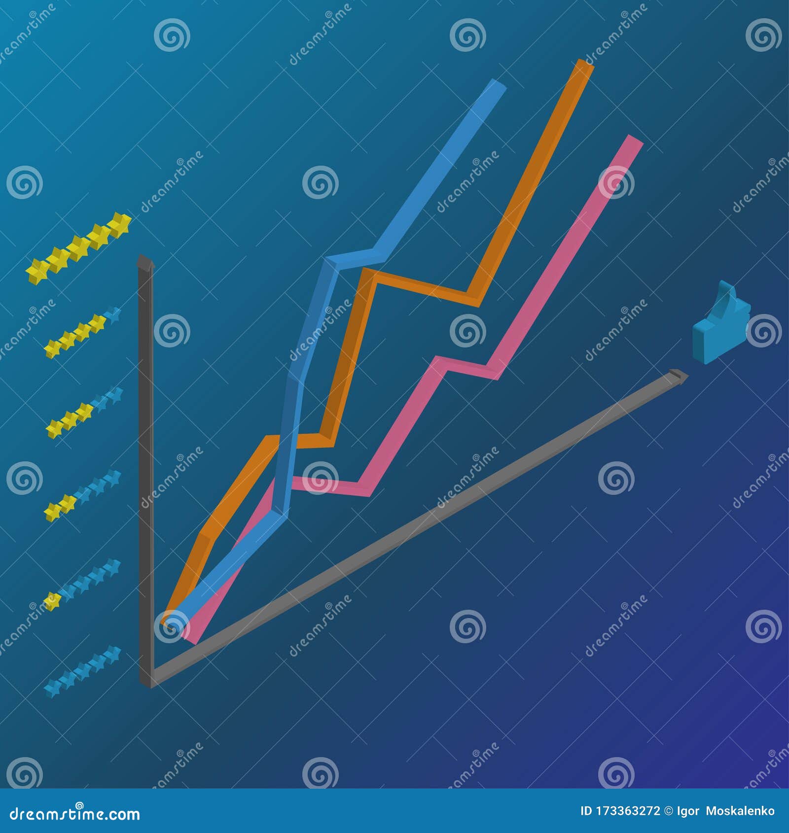 Graphs Indicators of Social Networks Stock Vector - Illustration of ...