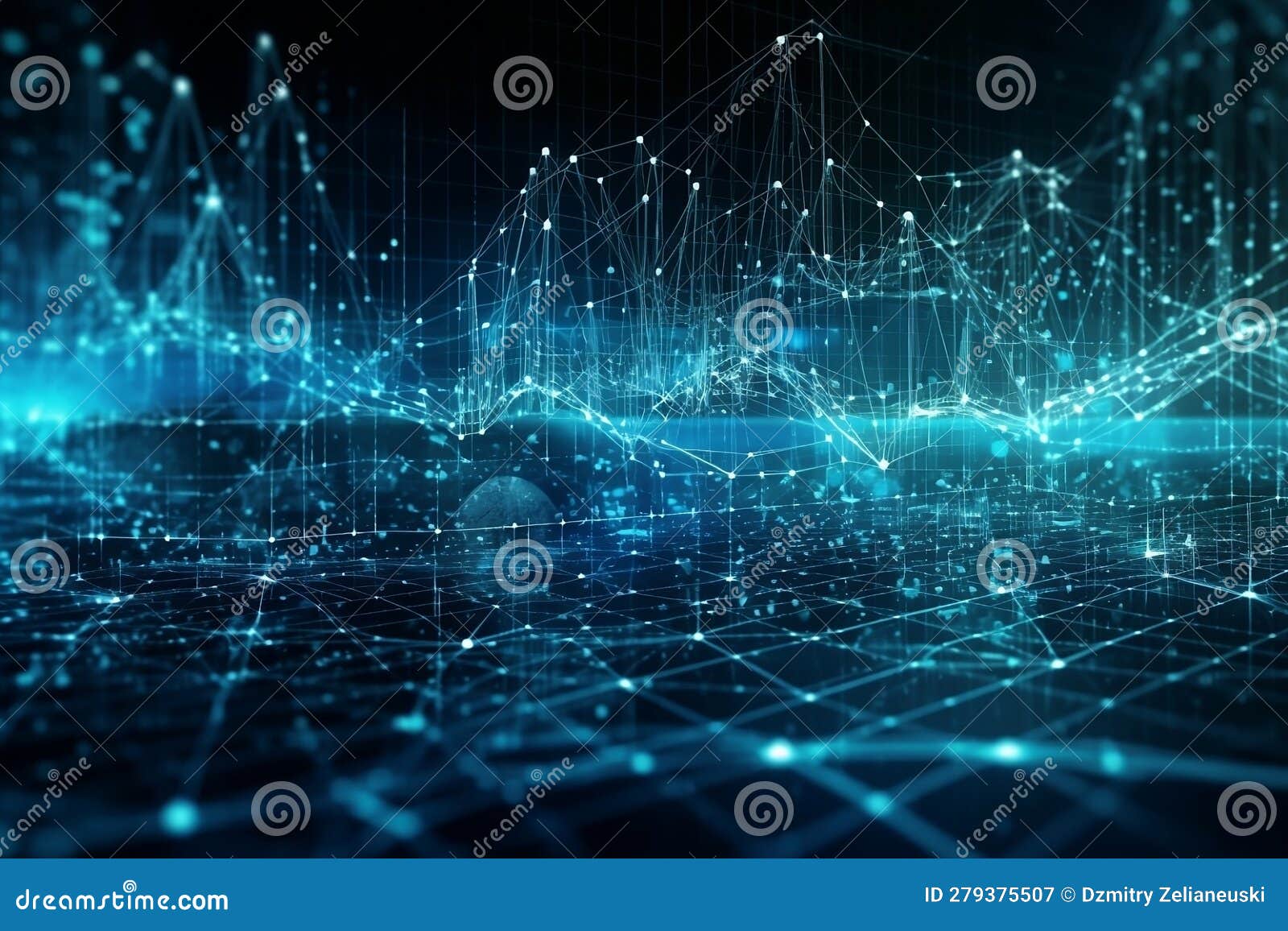Graphs and Processes. Data Analysis. Generative AI. Stock Illustration - Illustration of ...