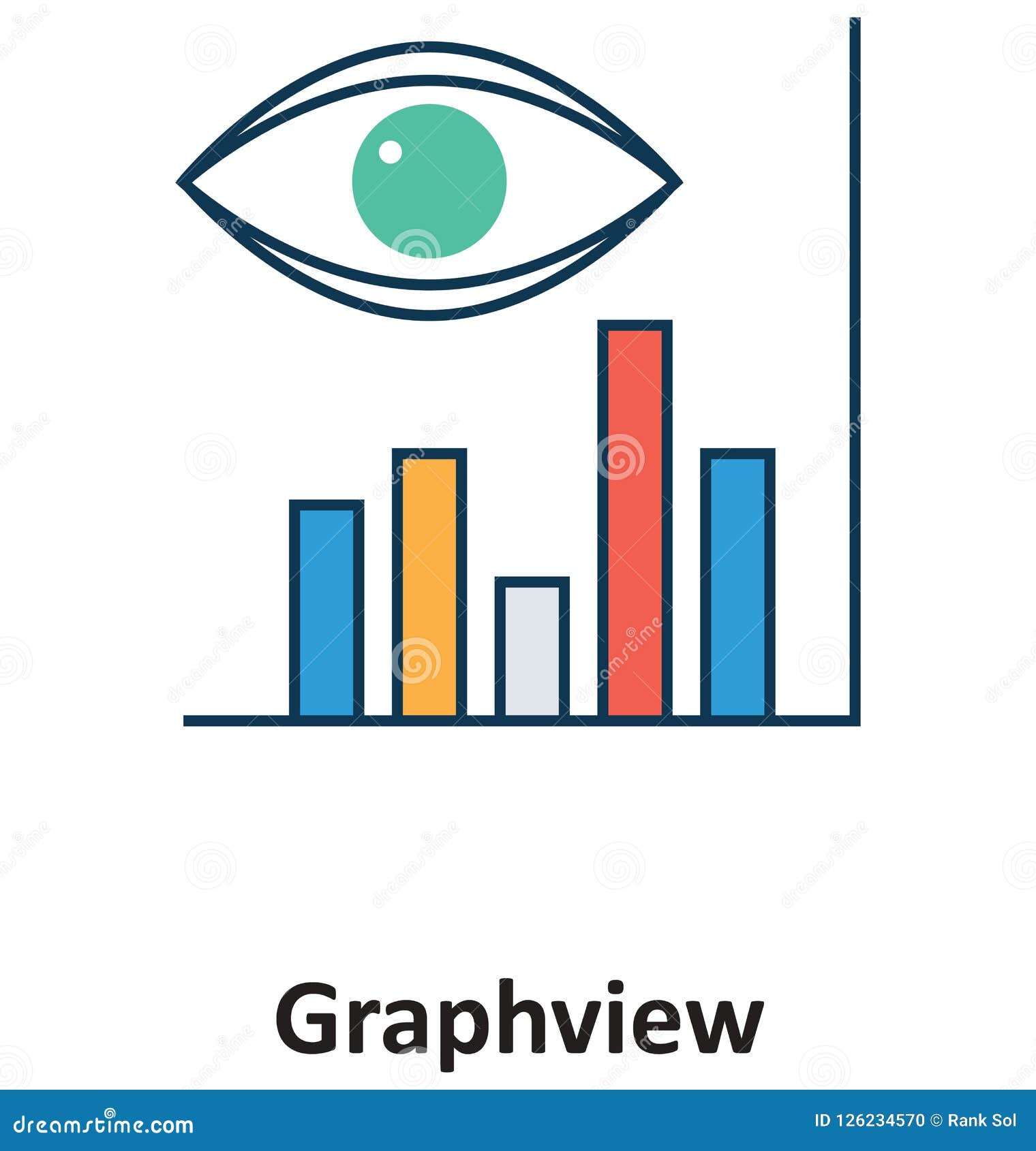 Graphview Isolated and Vector Icon for Technology Stock Illustration ...