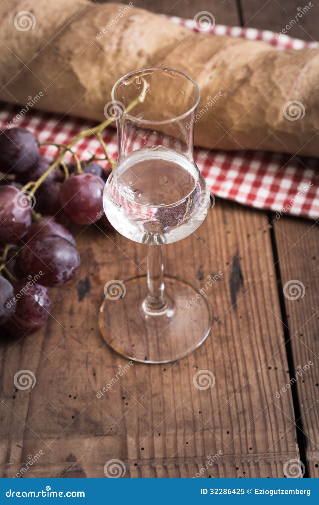 Grappa with Grape and Bread Stock Image - Image of food, delicious ...