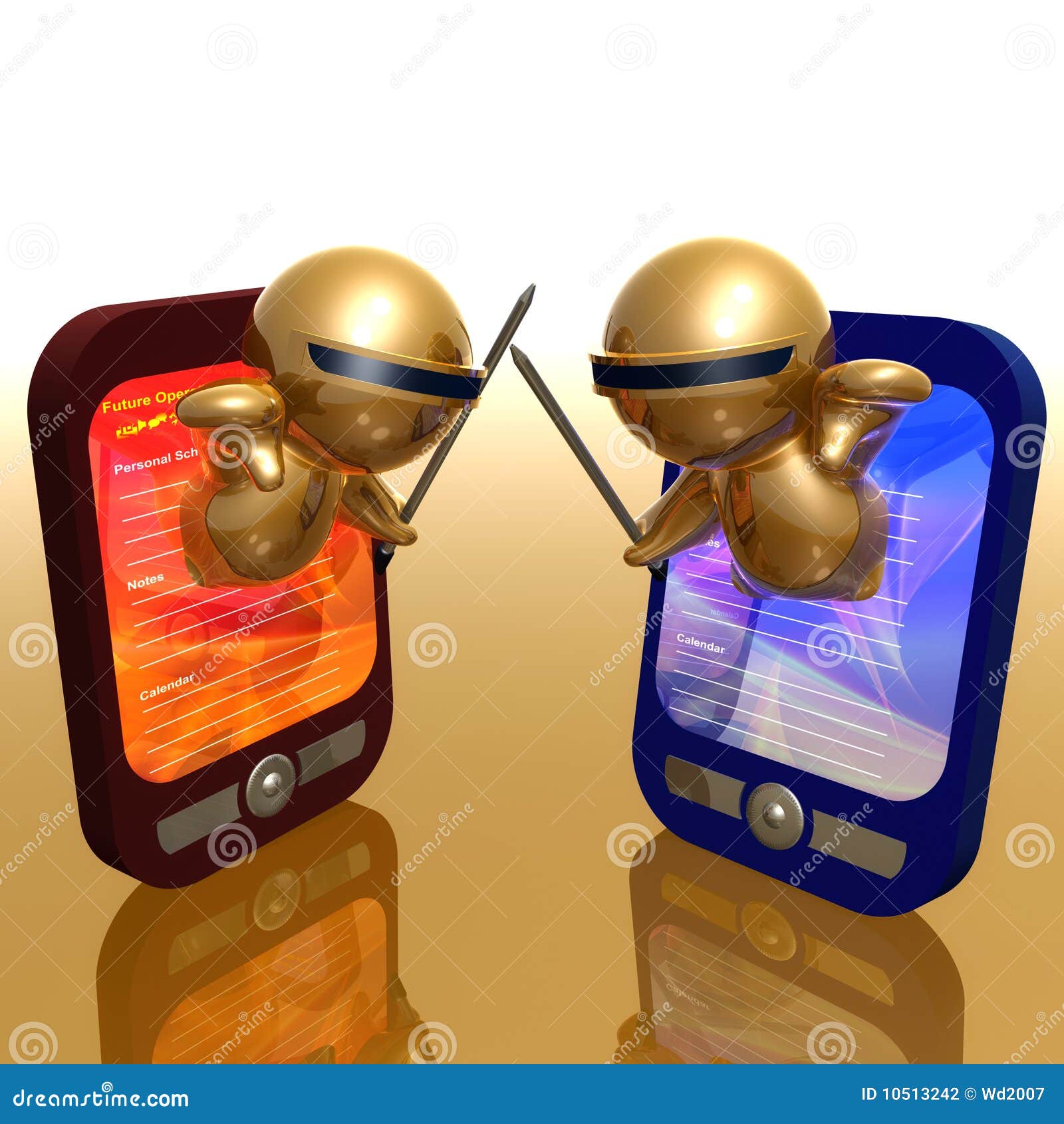 Grappig 3d Pictogram Met Pdagadget Stock Illustratie - Illustration of ...