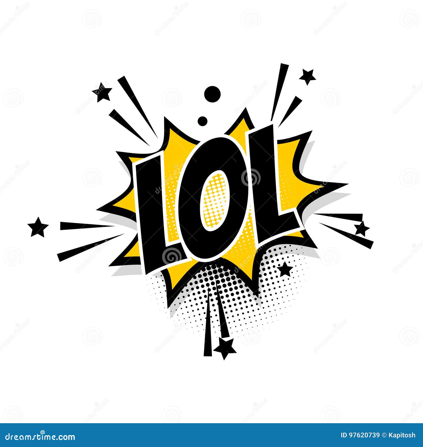 Grappig De Bellenpop-art Van De Tekst Lol Toespraak Vector Illustratie ...