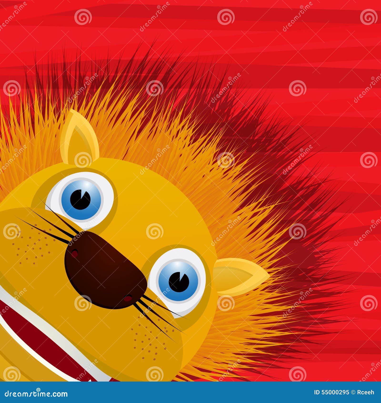 Grappig Leeuwavatar Pictogram Stock Illustratie - Illustration of ...