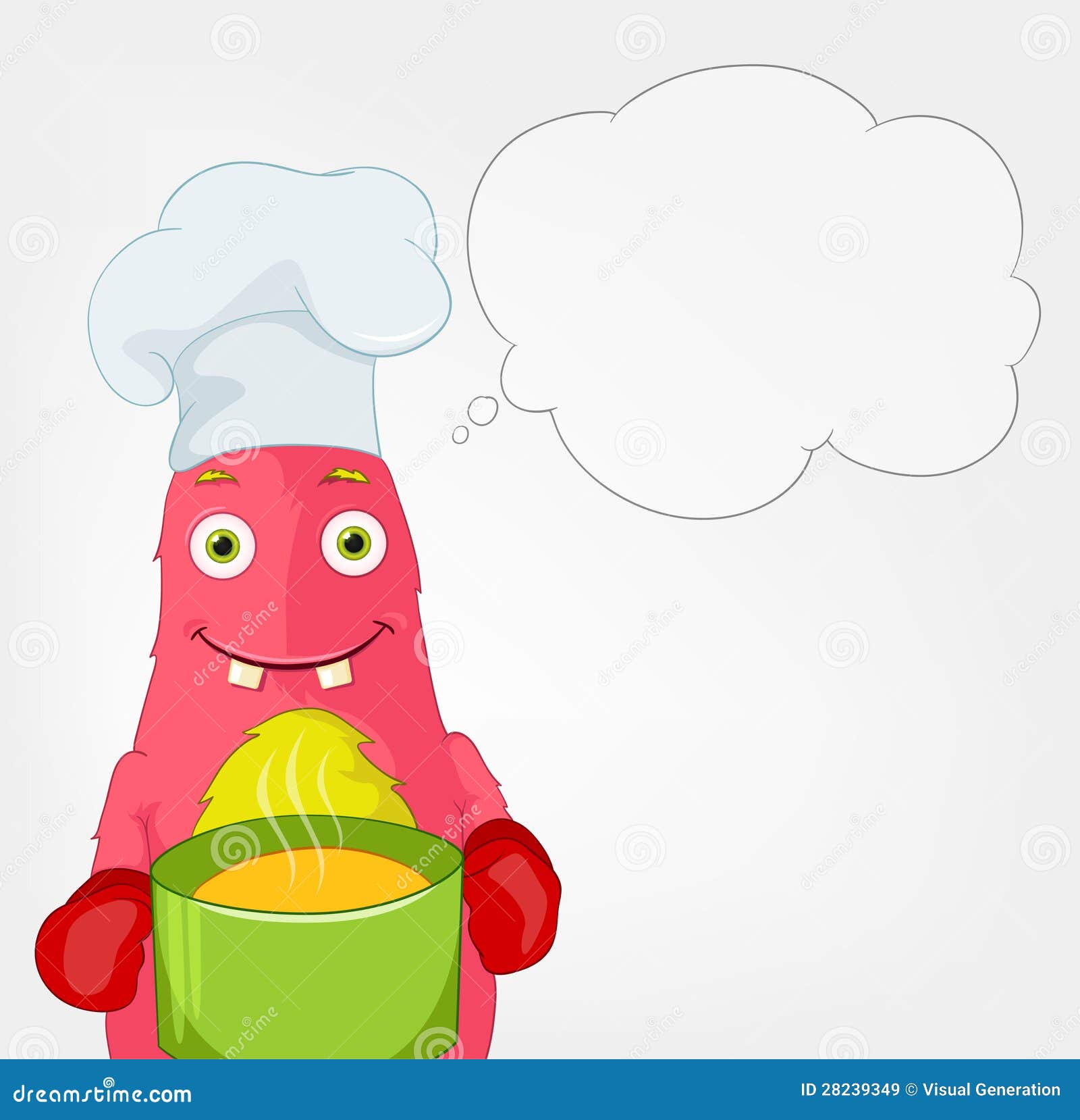 Grappig Monster. Chef-kok. vector illustratie. Illustration of koken ...
