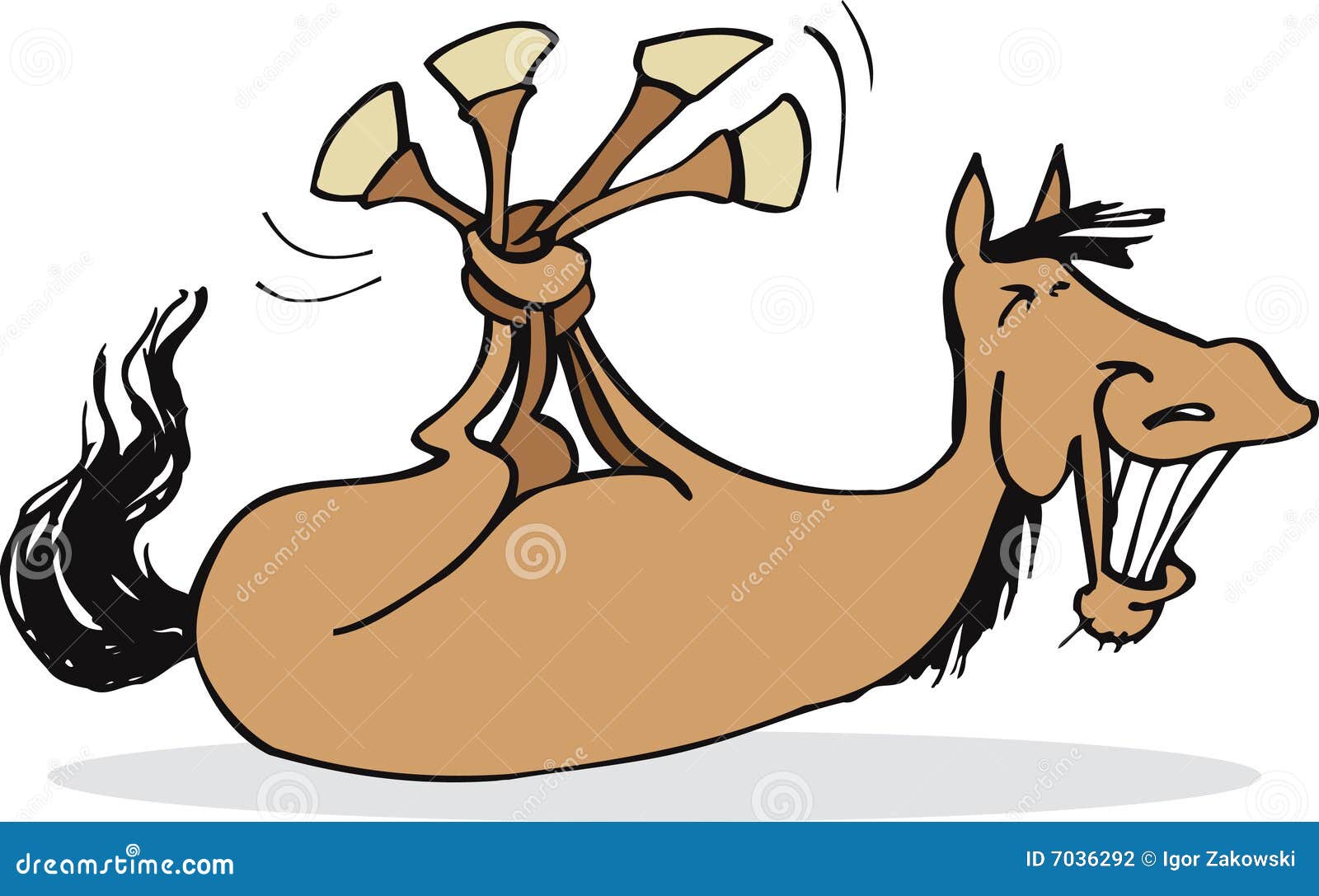 Grappig paard vector illustratie. Illustration of glimlach - 7036292