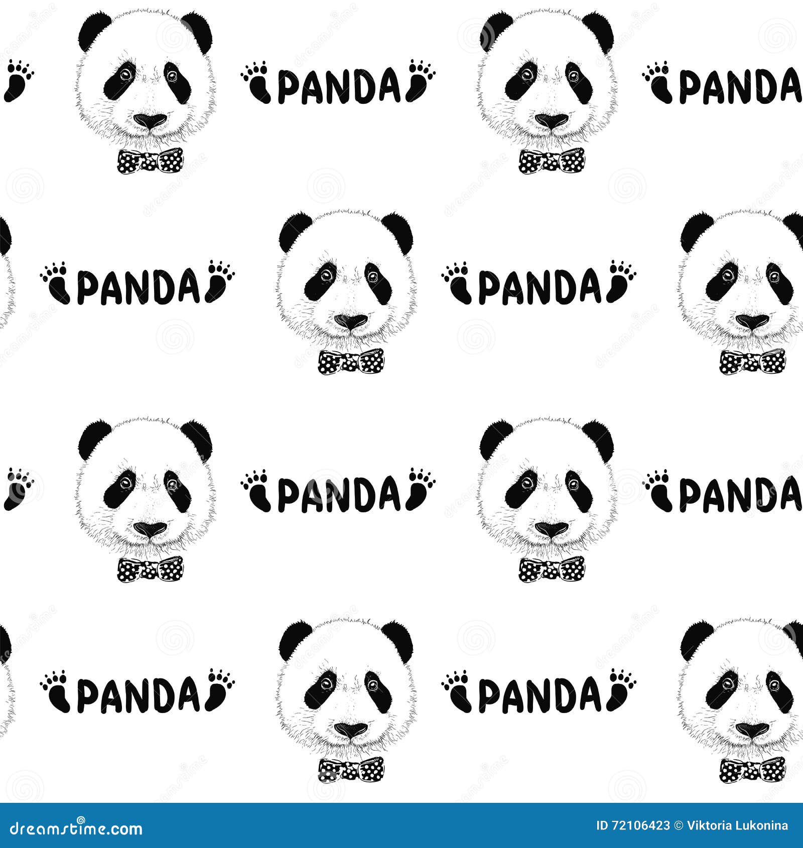 Grappig panda hoofdpatroon vector illustratie. Illustration of china ...