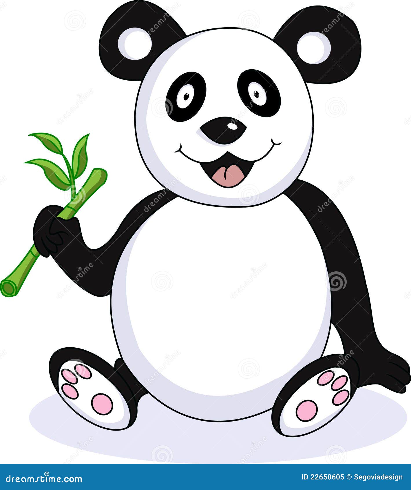 Grappig pandabeeldverhaal vector illustratie. Illustration of mooi ...