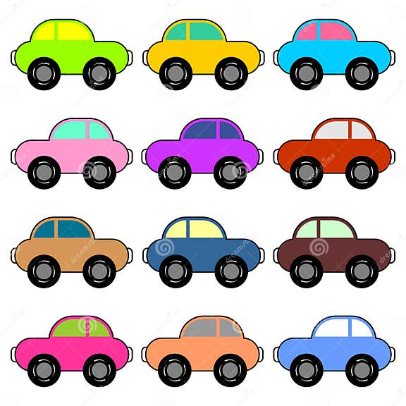 Grappige auto's vector illustratie. Illustration of auto - 13317083
