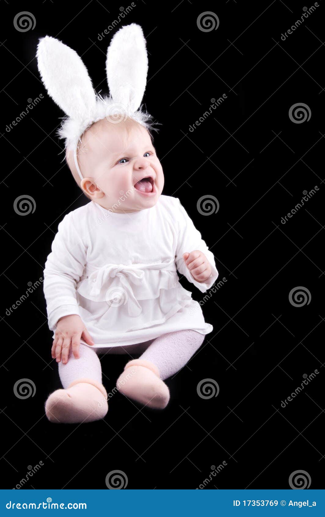 Grappige Baby in Konijntjeskostuum Stock Afbeelding - Image of zorg ...