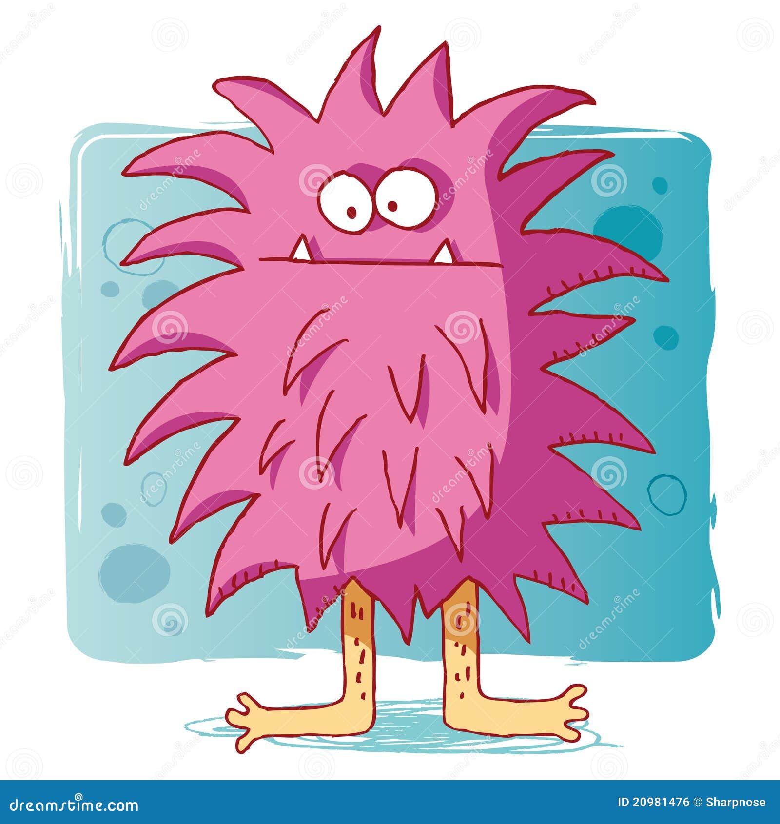 Grappige Bacteriën/grappig Monster/computervirus Vector Illustratie ...