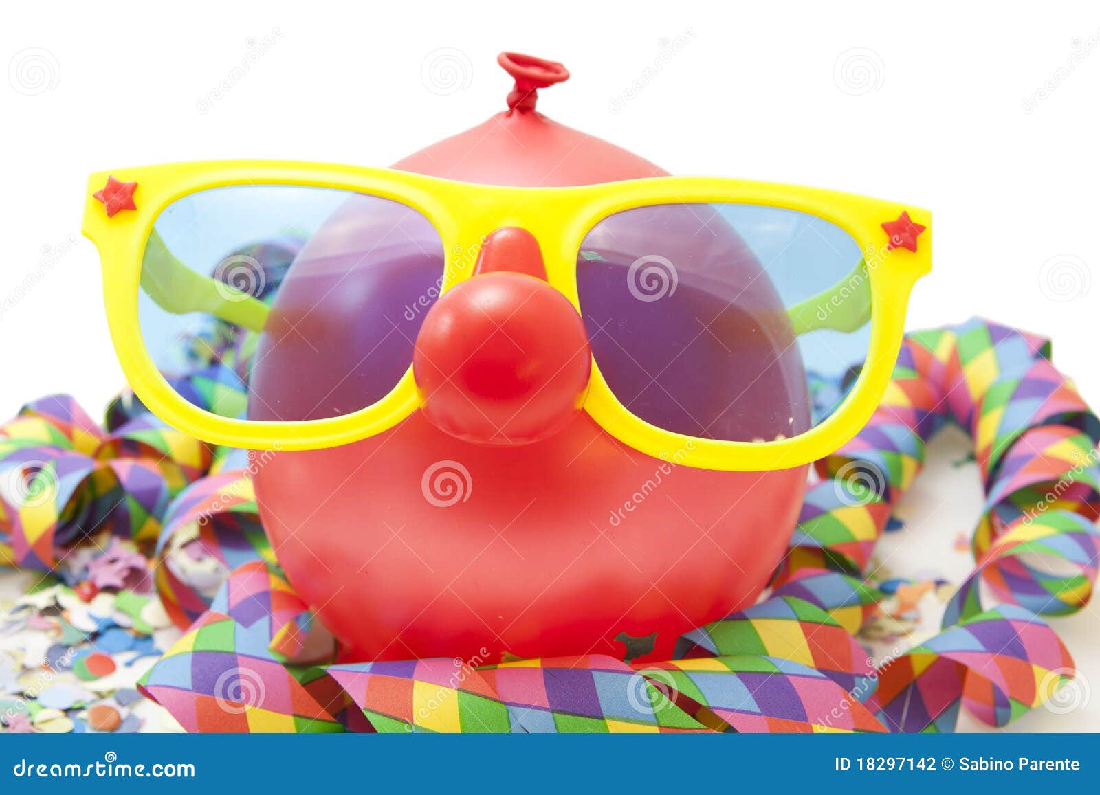 Grappige ballon stock foto. Image of decoratie, masker - 18297142