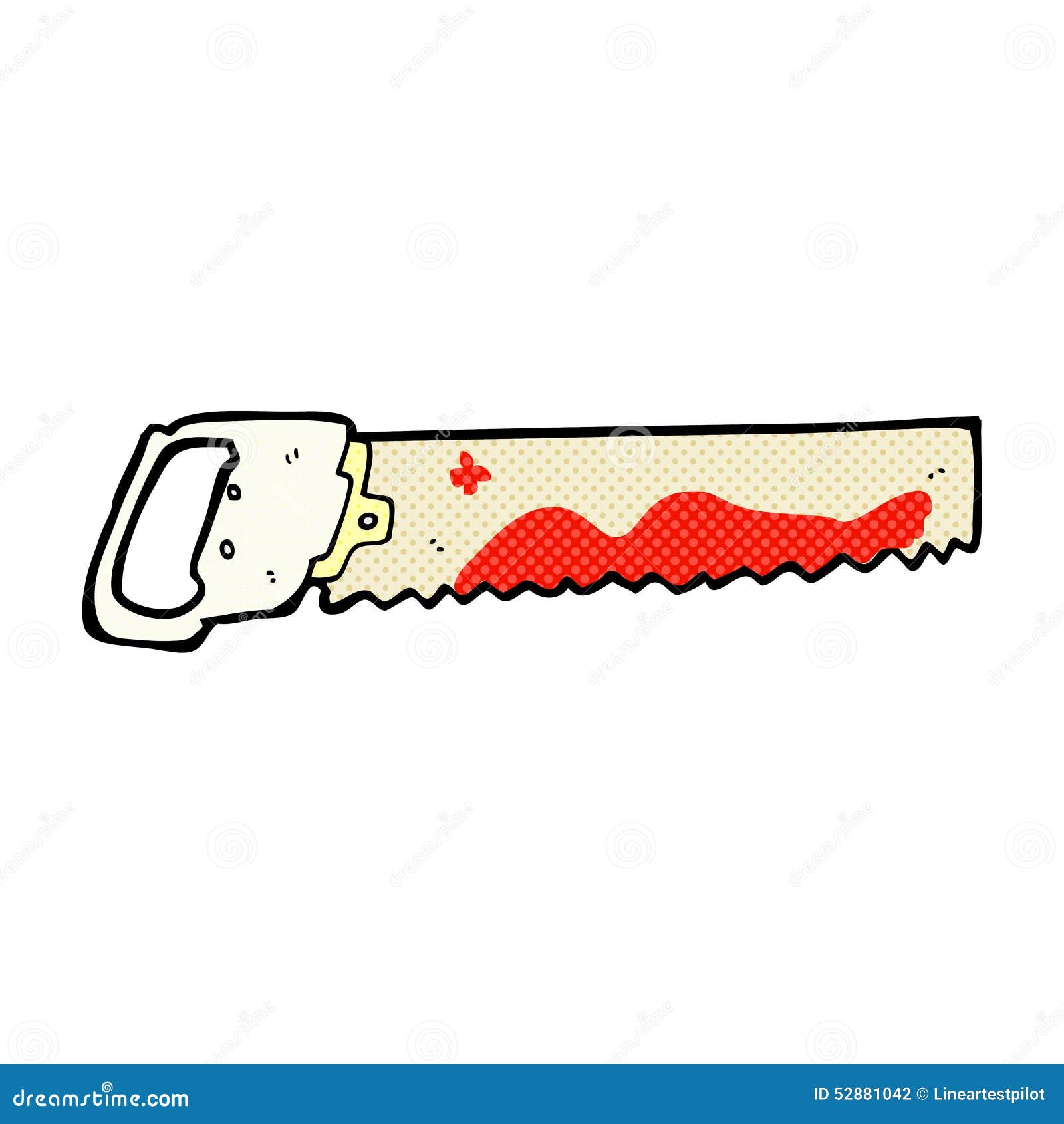 Grappige Beeldverhaal Bloedige Zaag Stock Illustratie - Illustration of ...