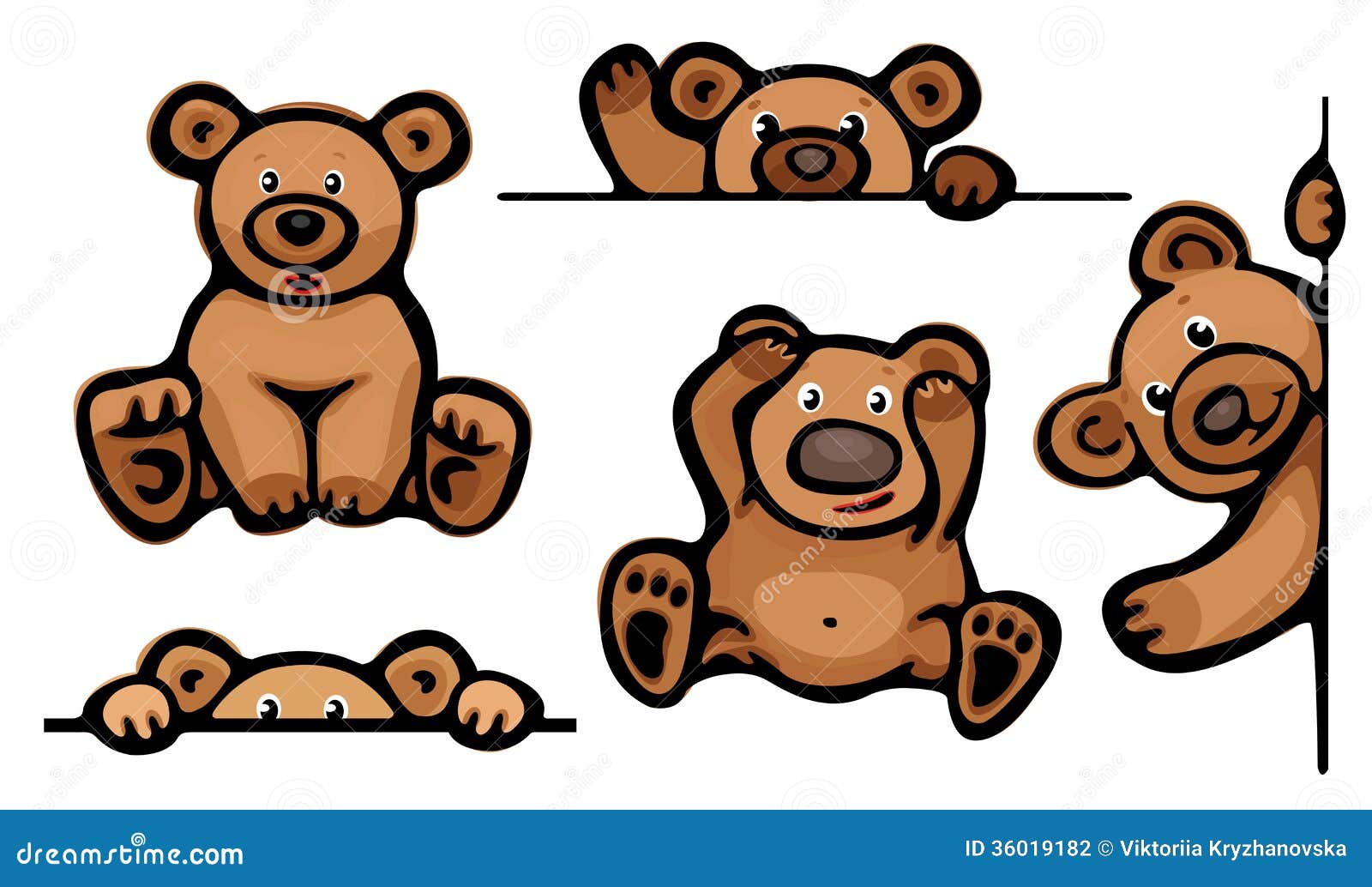 Grappige beren. vector illustratie. Illustration of zwart - 36019182